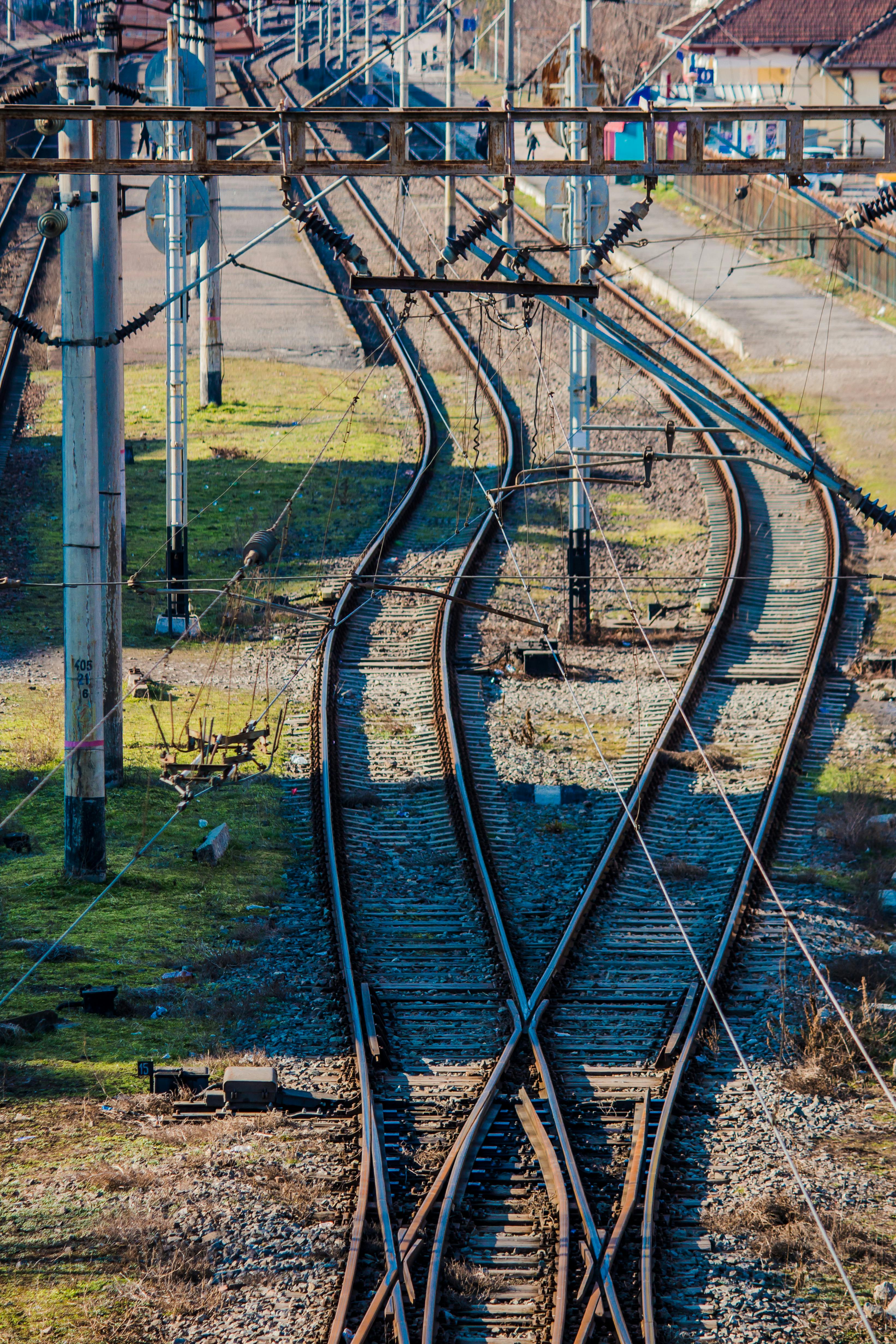 Drone Shot of Railroad Tracks · Free Stock Photo