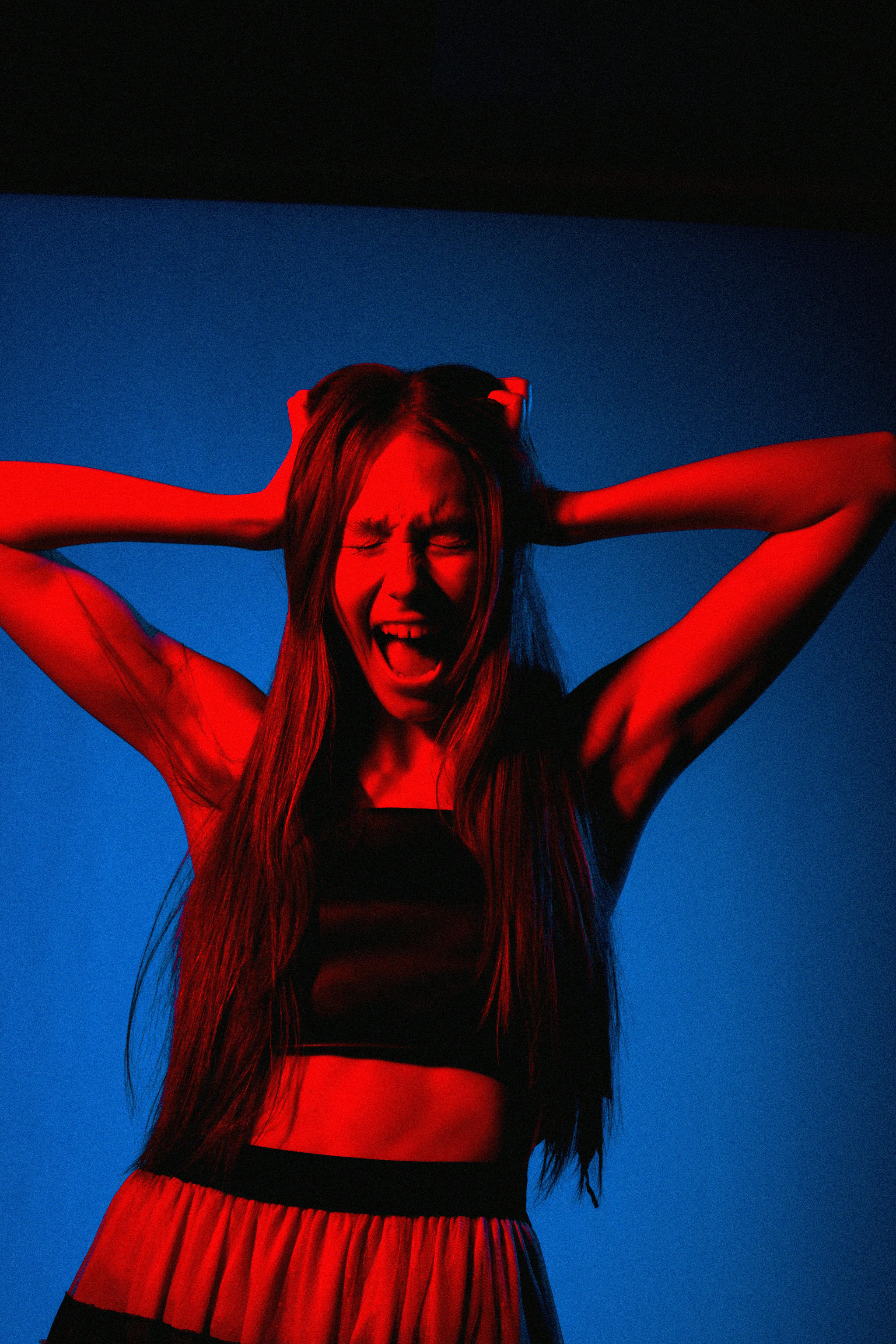 A Woman Screaming · Free Stock Photo