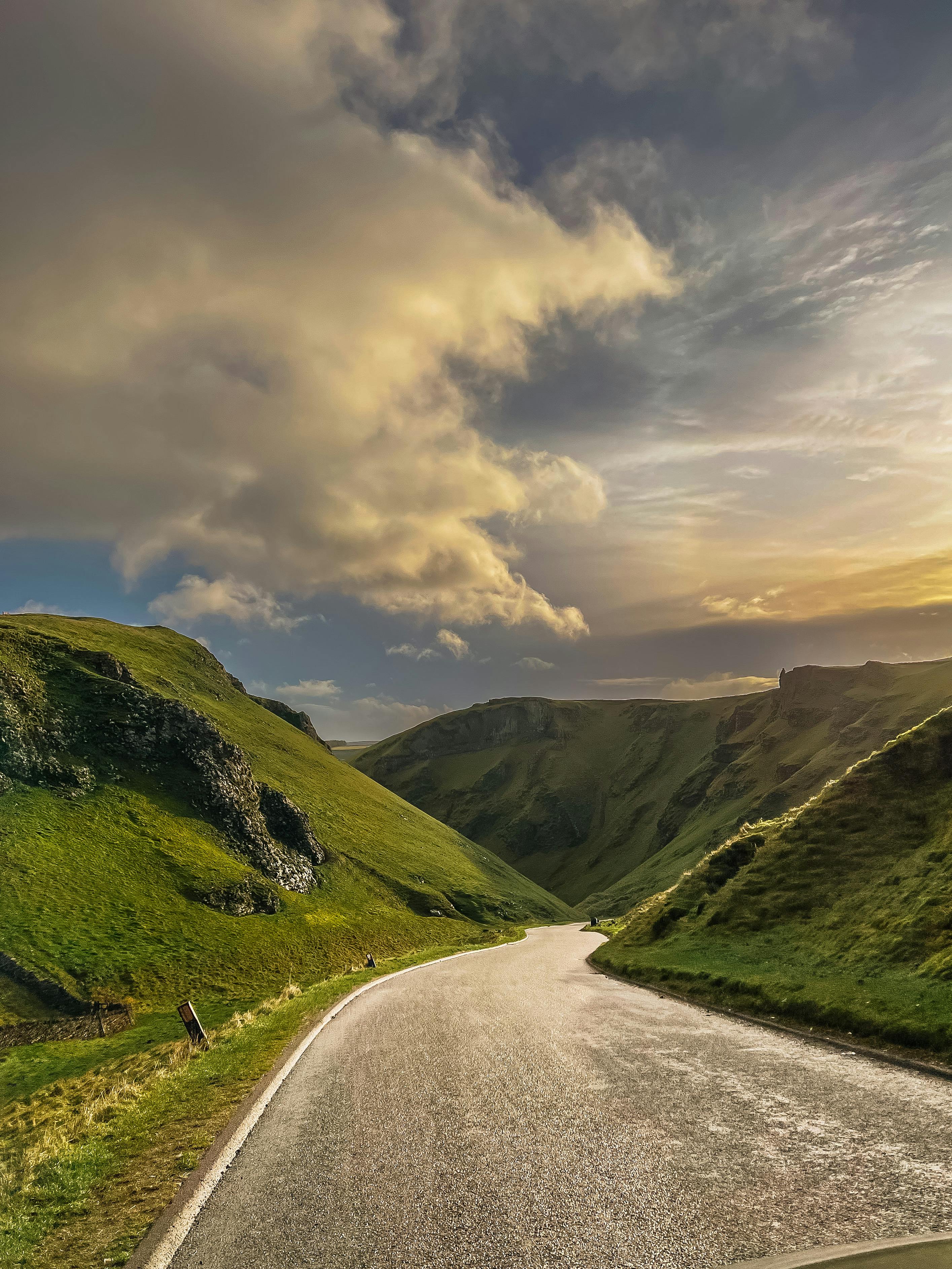 A Road Between Hills · Free Stock Photo
