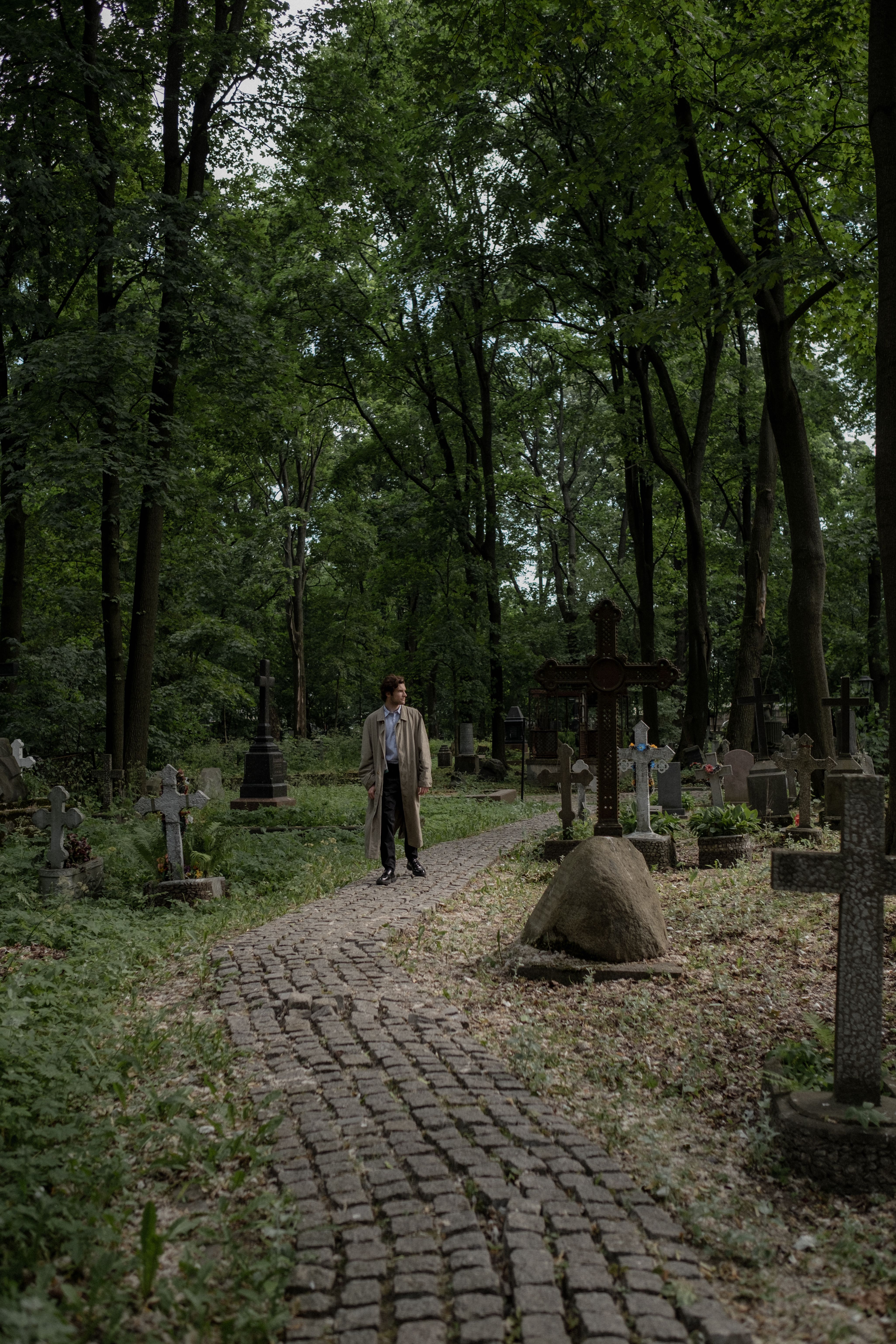 A Person Standing on a Cemetery · Free Stock Photo