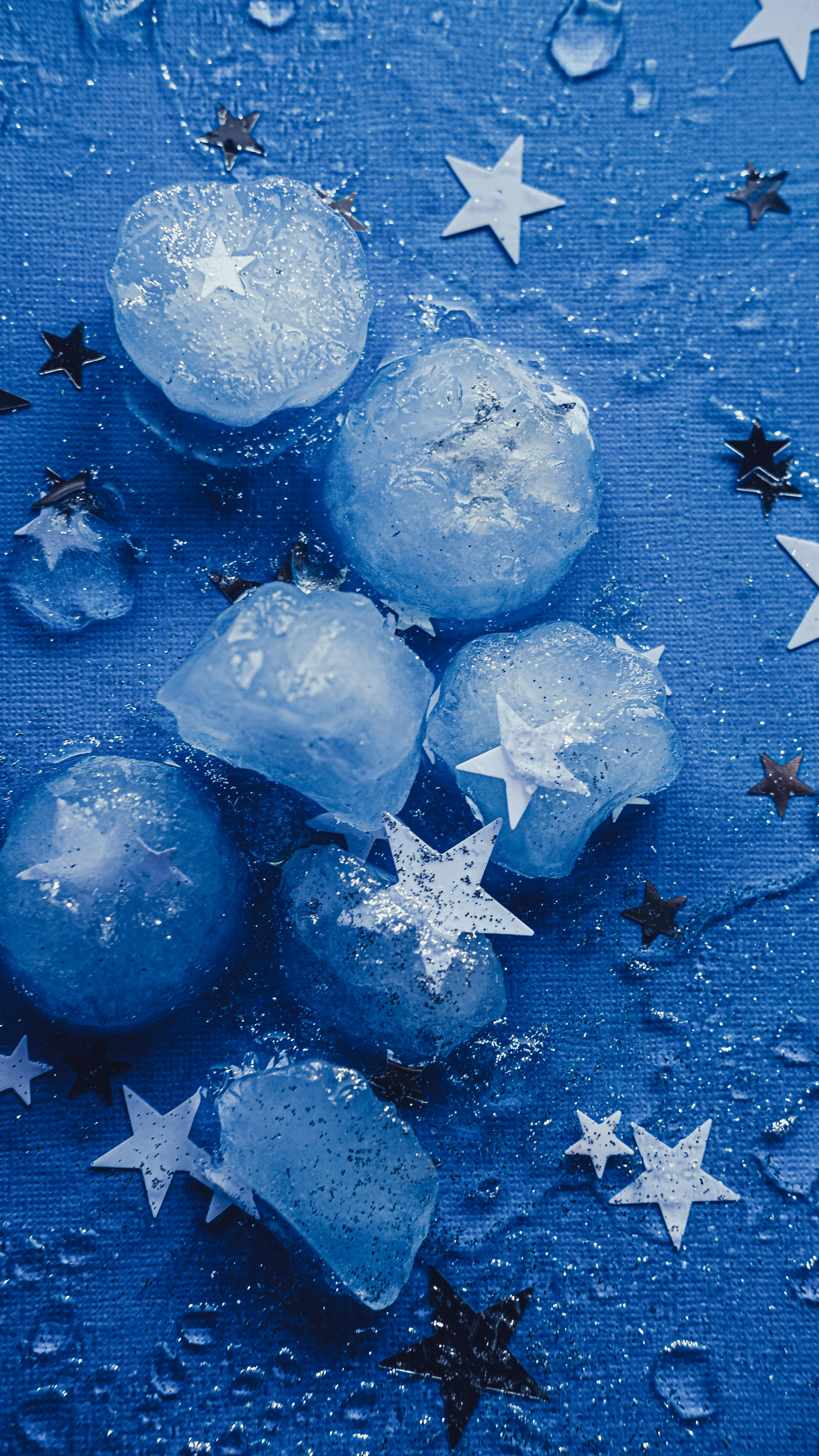 Overhead Shot of Ice and Stars · Free Stock Photo