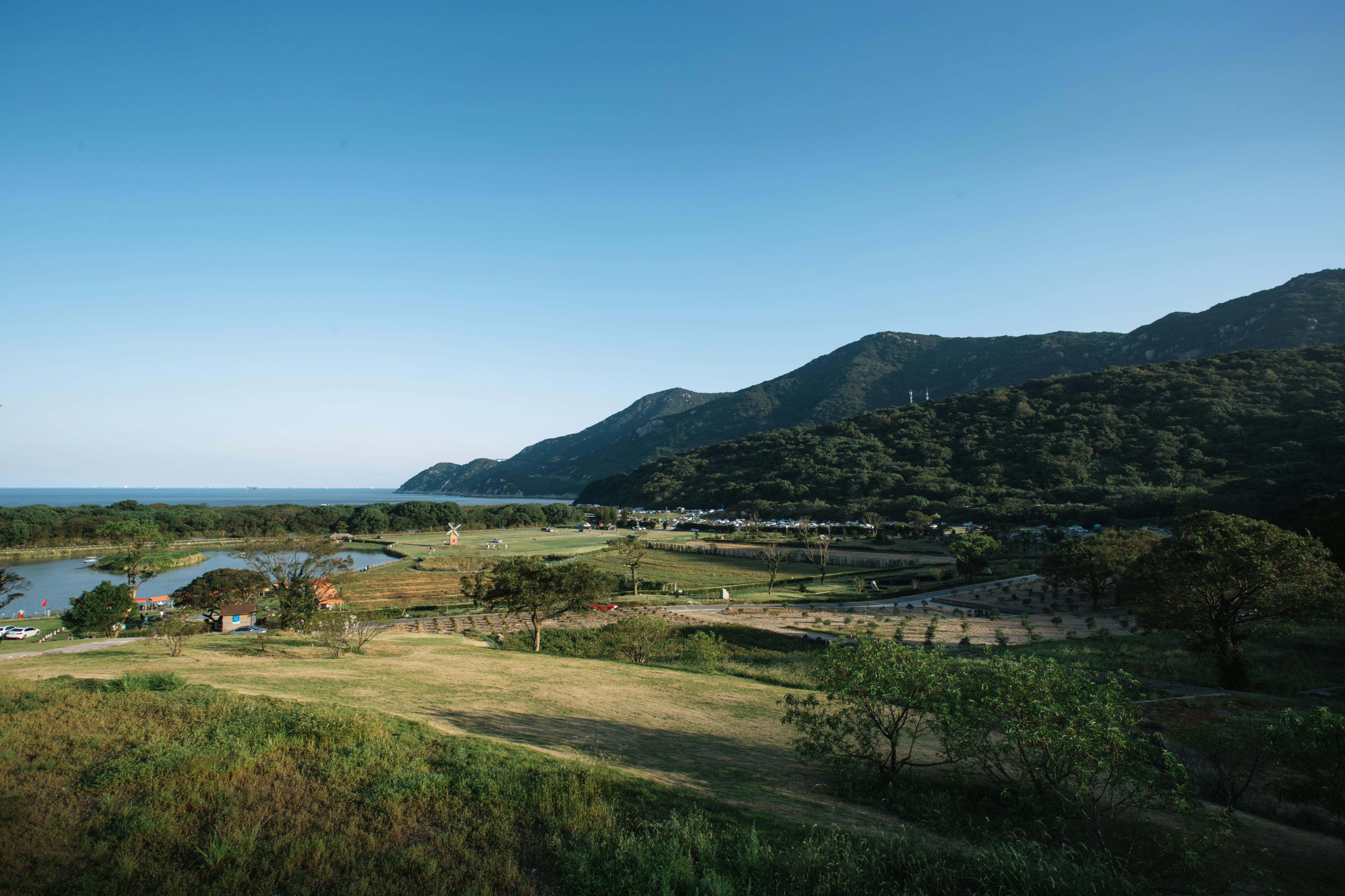 Green Grass Field Surrounded by Trees · Free Stock Photo