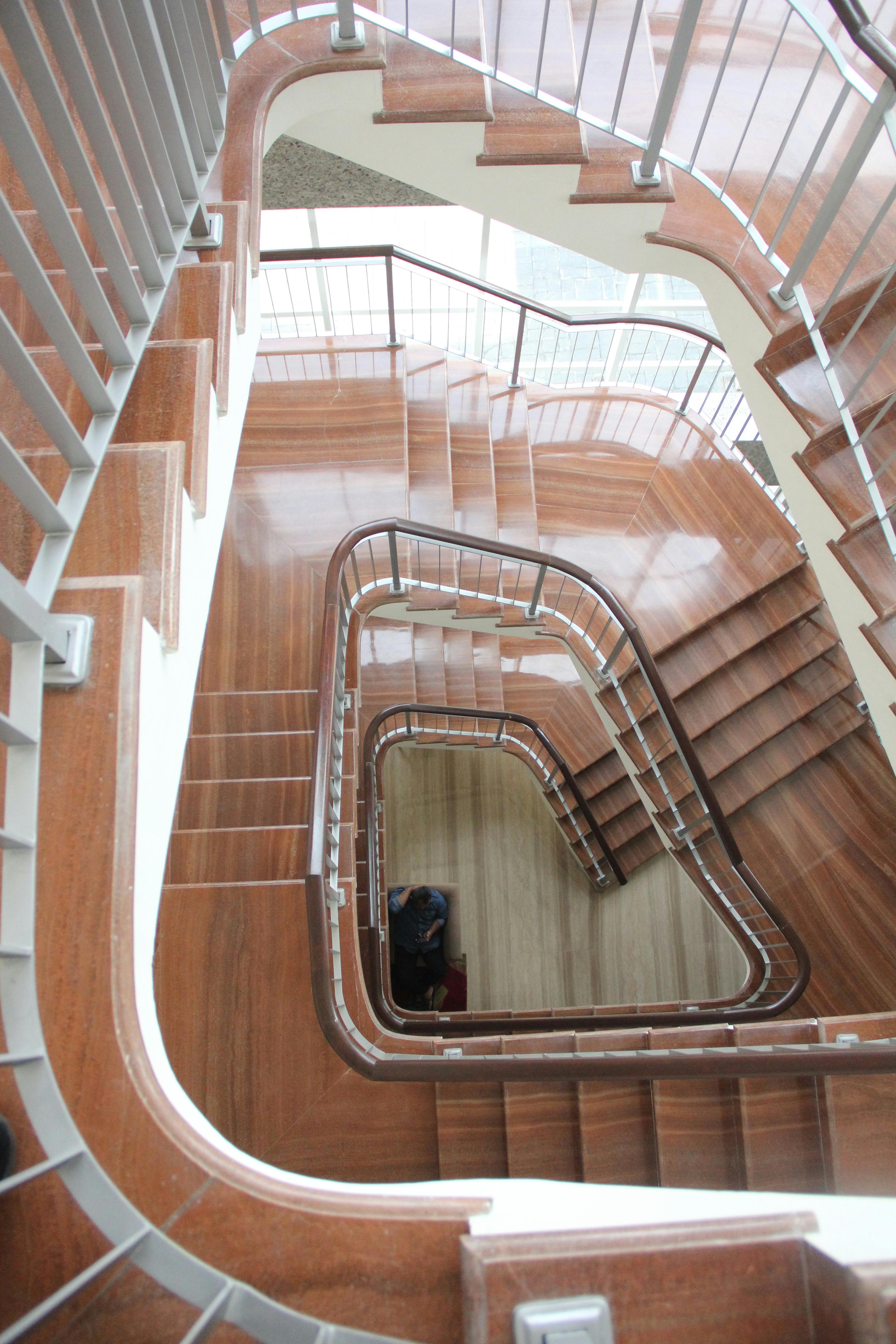 Top View of a Circular Staircase · Free Stock Photo