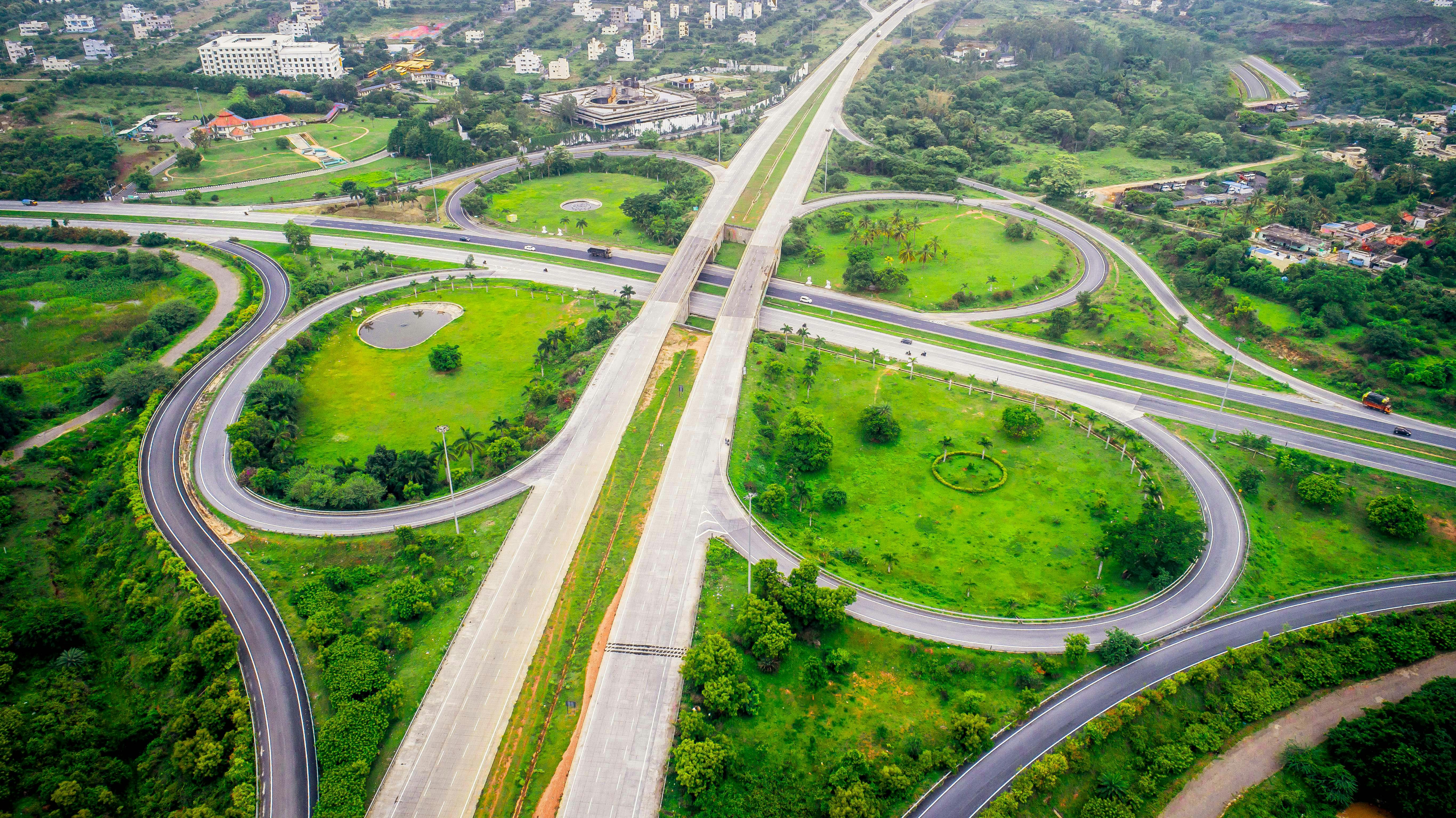 Aerial View of Flyover Roads · Free Stock Photo