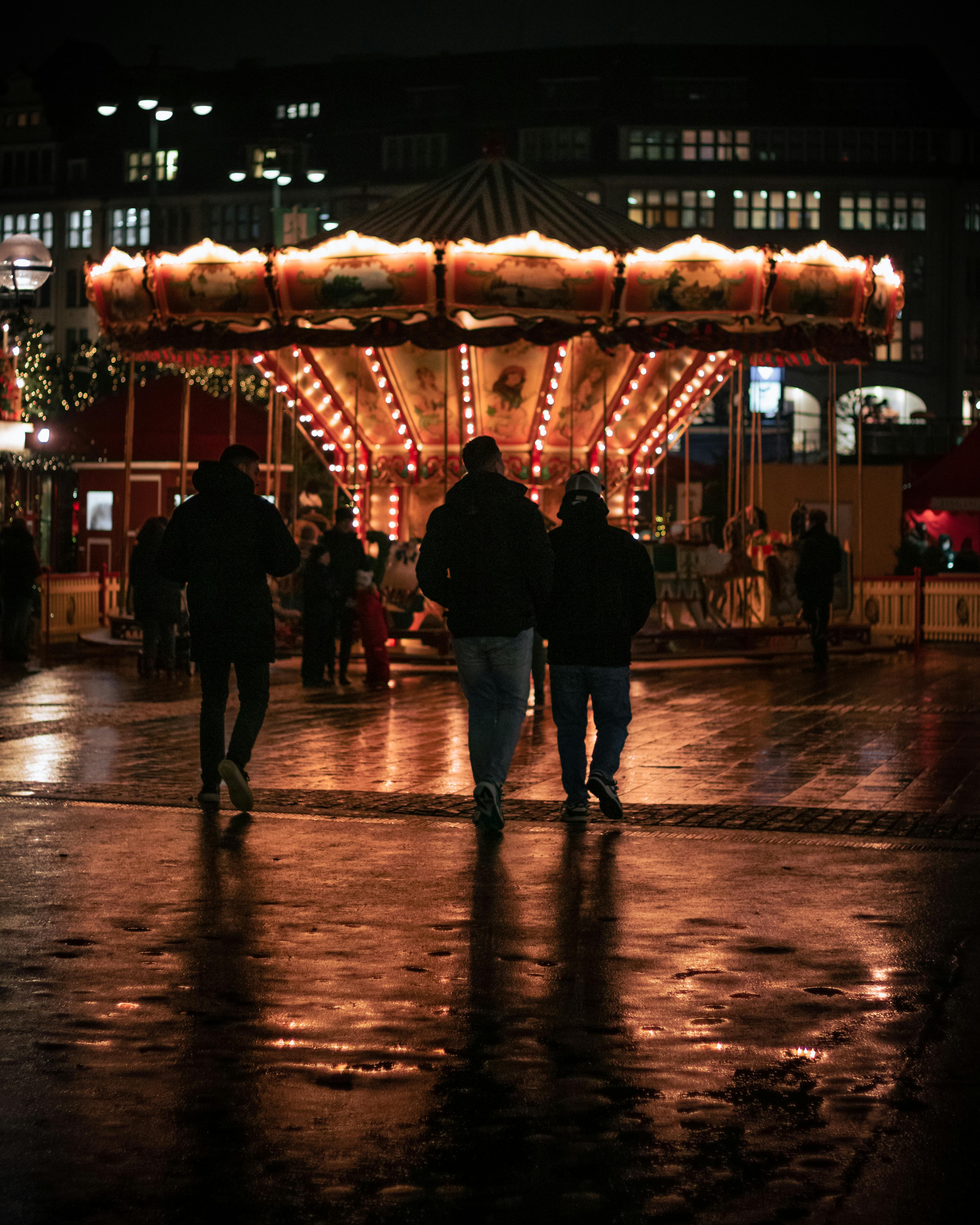 Photo of Carnival Horse Carousel at Night · Free Stock Photo