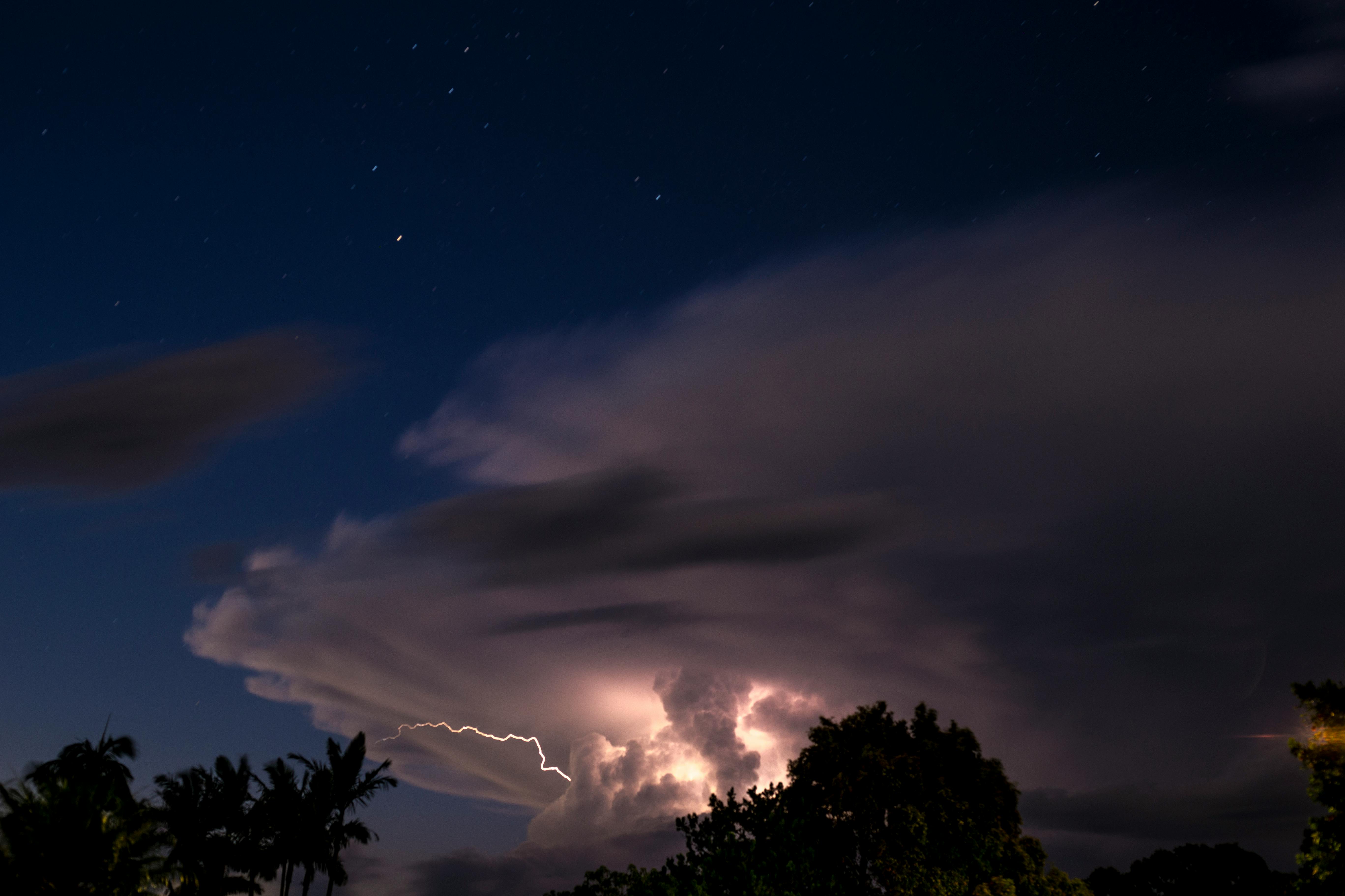 Free stock photo of cloud, lightning, long exposure