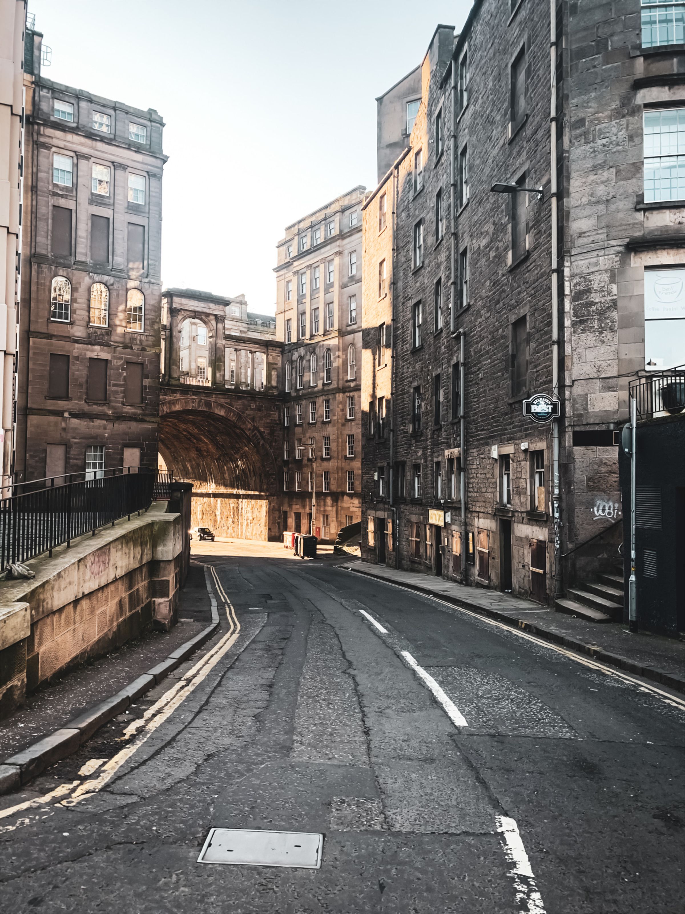 A Road and Buildings in a City · Free Stock Photo