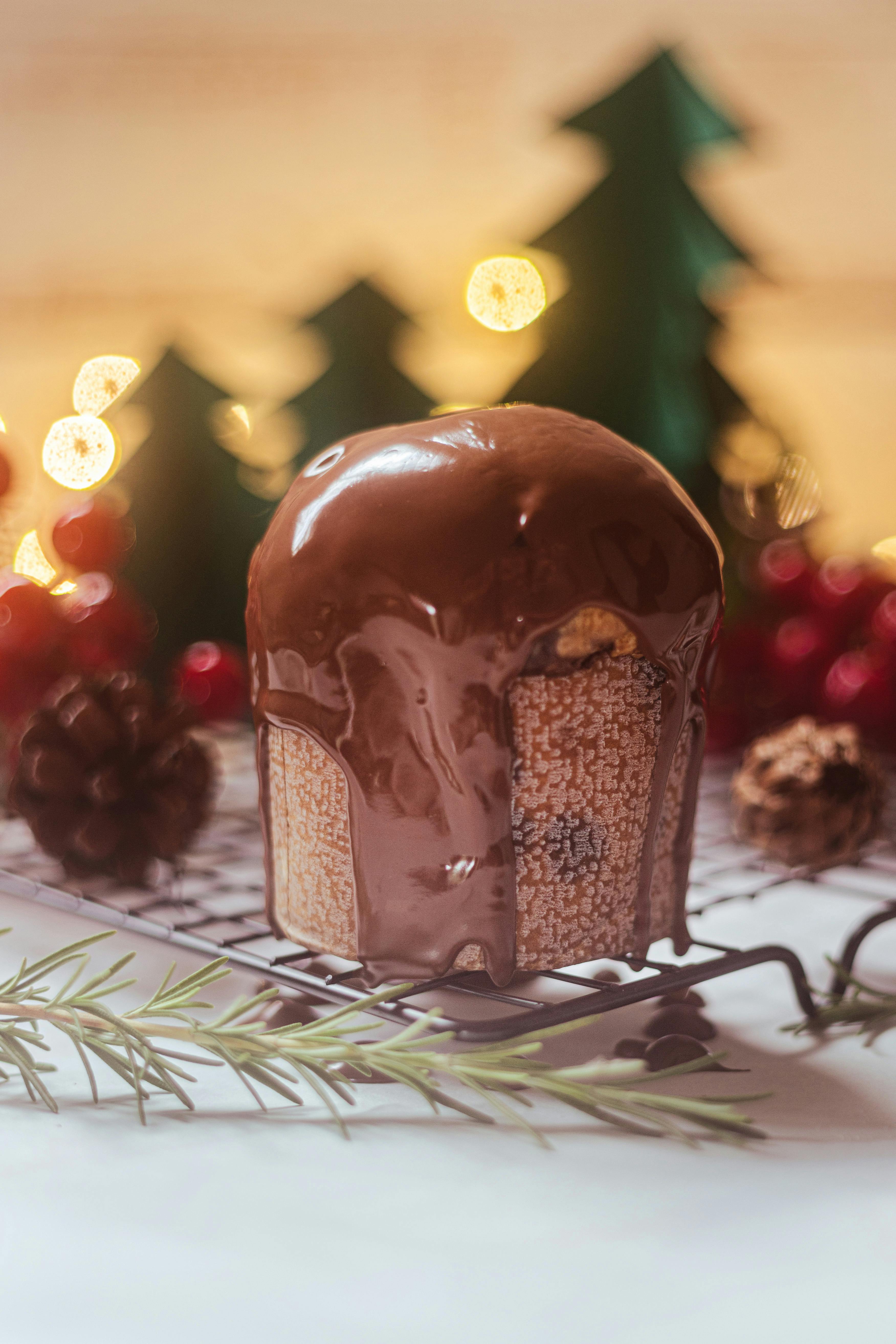 Panettone with Melted Chocolate · Free Stock Photo