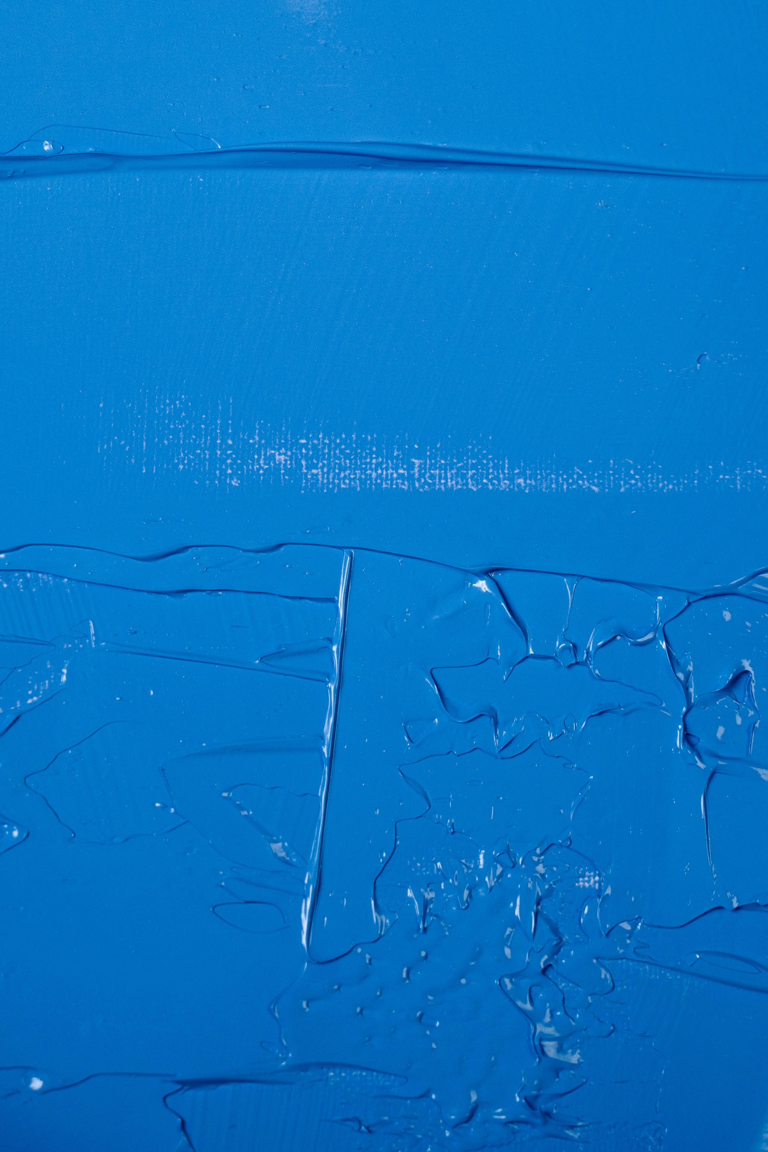Blue Acrylic Paint on Canvas · Free Stock Photo