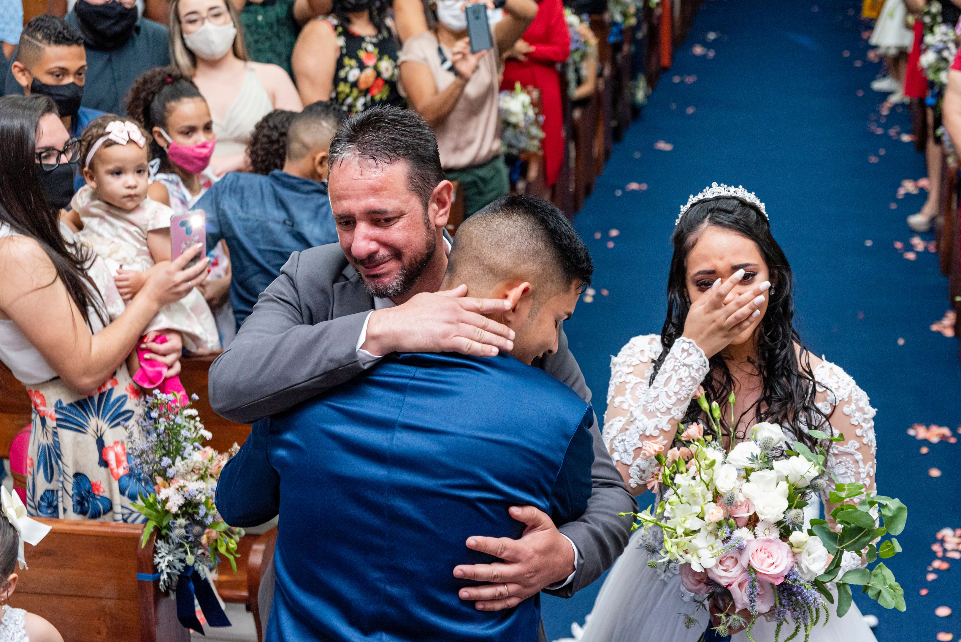 Ukrainian Couple Tearfully Reuniting During War · Free Stock Photo