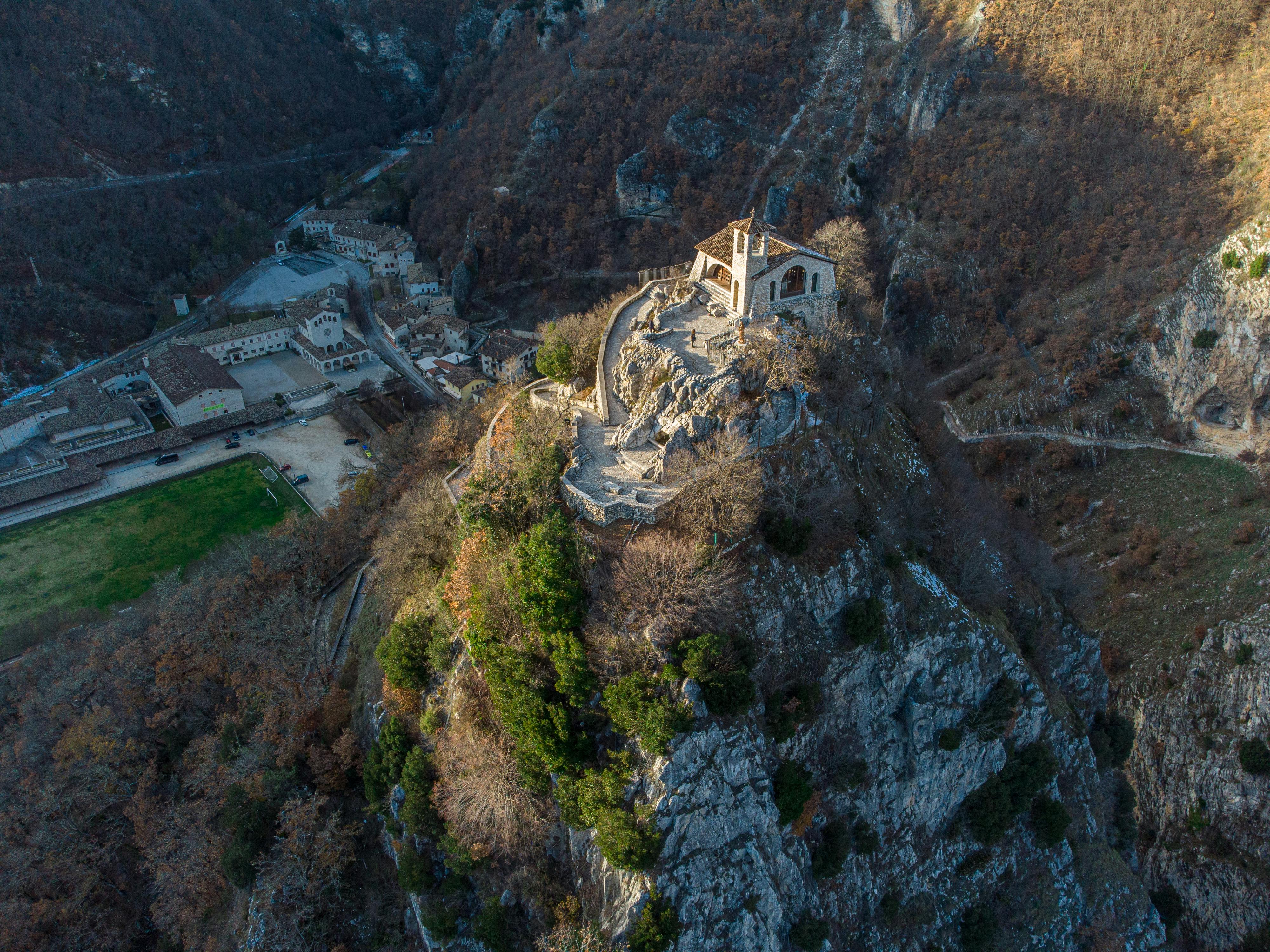 Monastery in Village in Mountains · Free Stock Photo