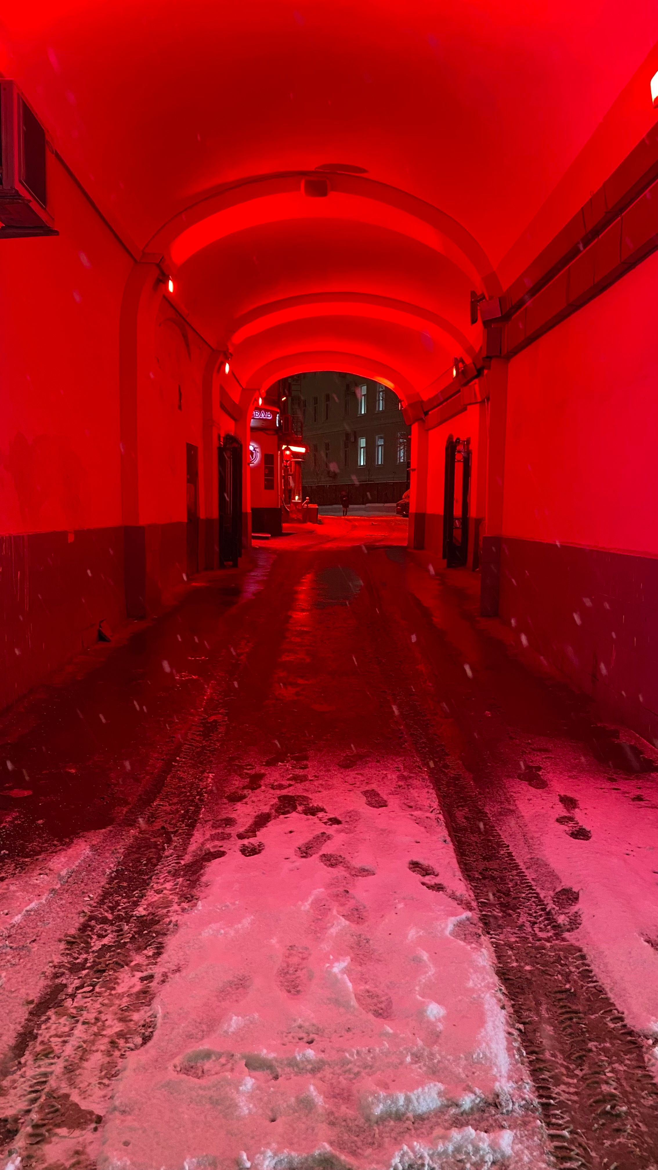 Snow Covered Passageway · Free Stock Photo