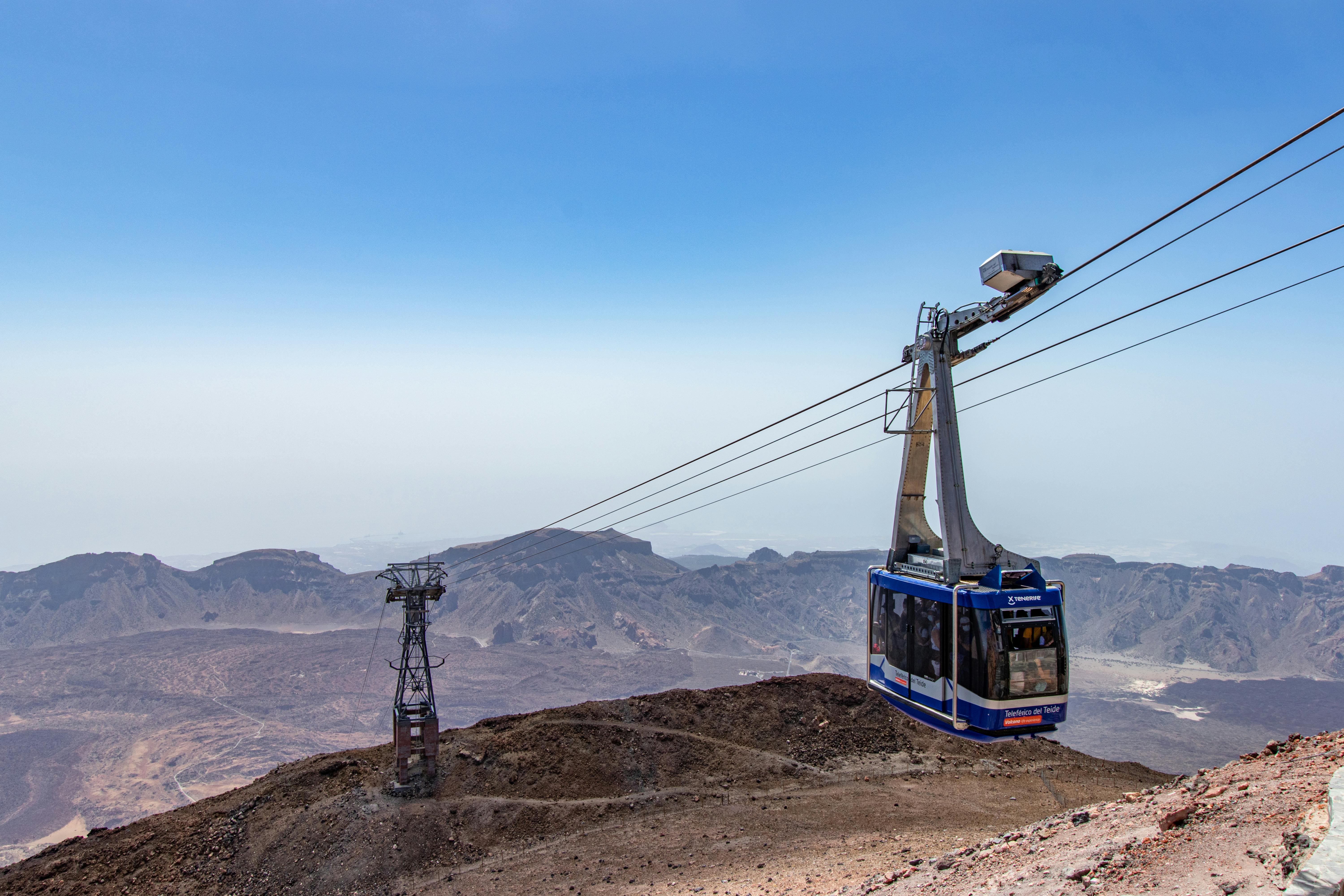 Blue Cable Car · Free Stock Photo
