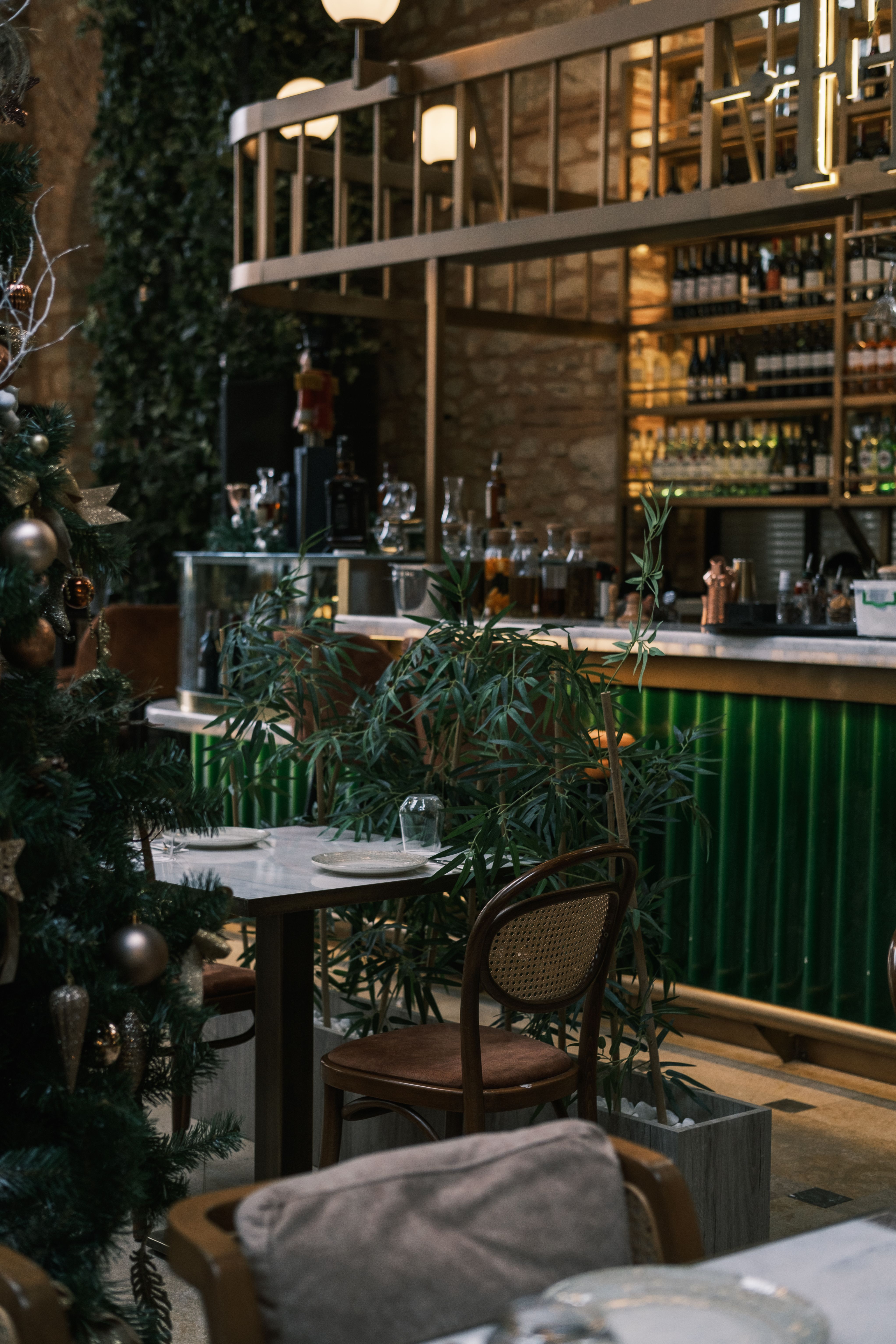 Christmas Decorations in Pub · Free Stock Photo