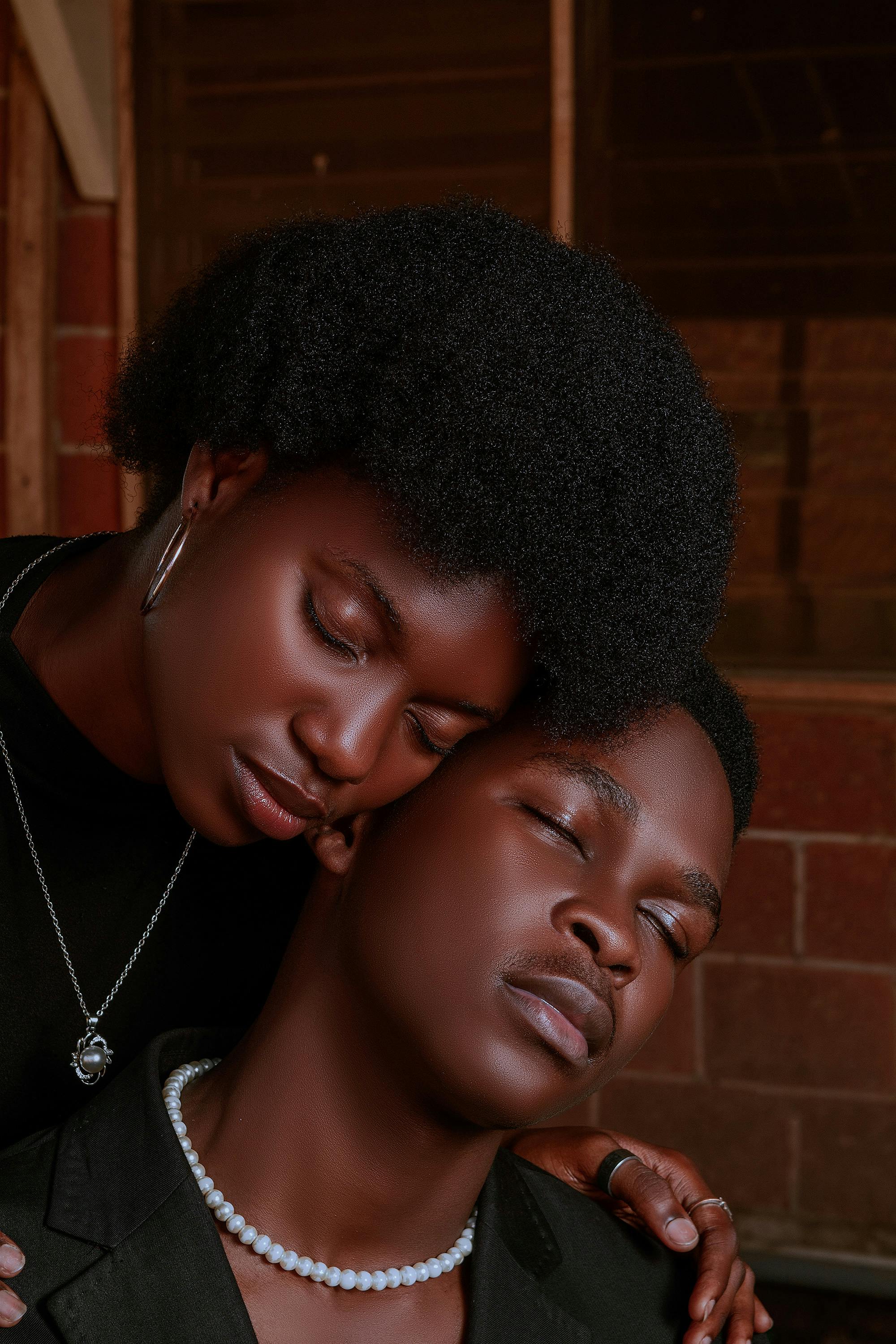 Two People Closing Their Eyes · Free Stock Photo