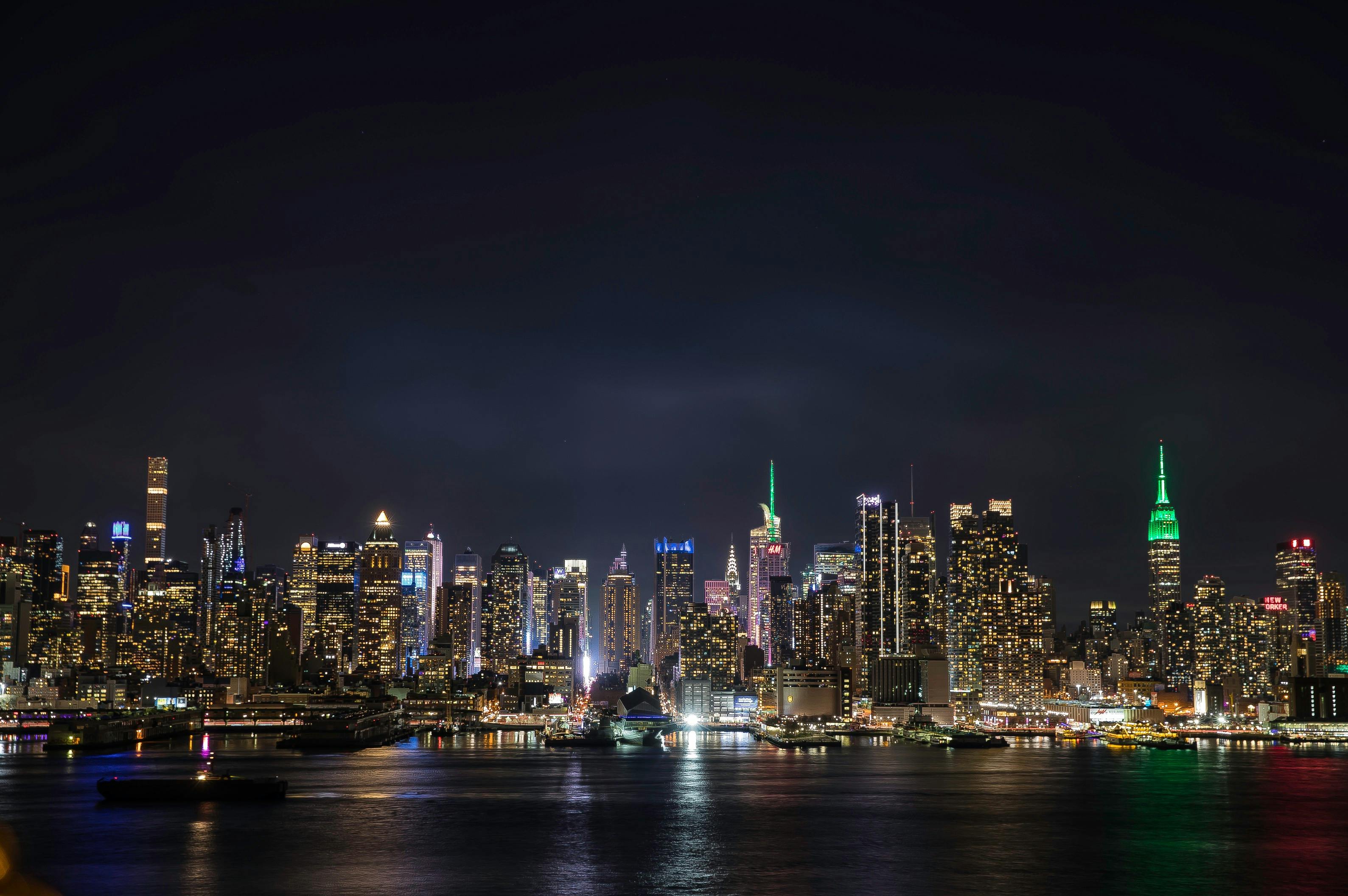 New York City Skyline during Night Time · Free Stock Photo