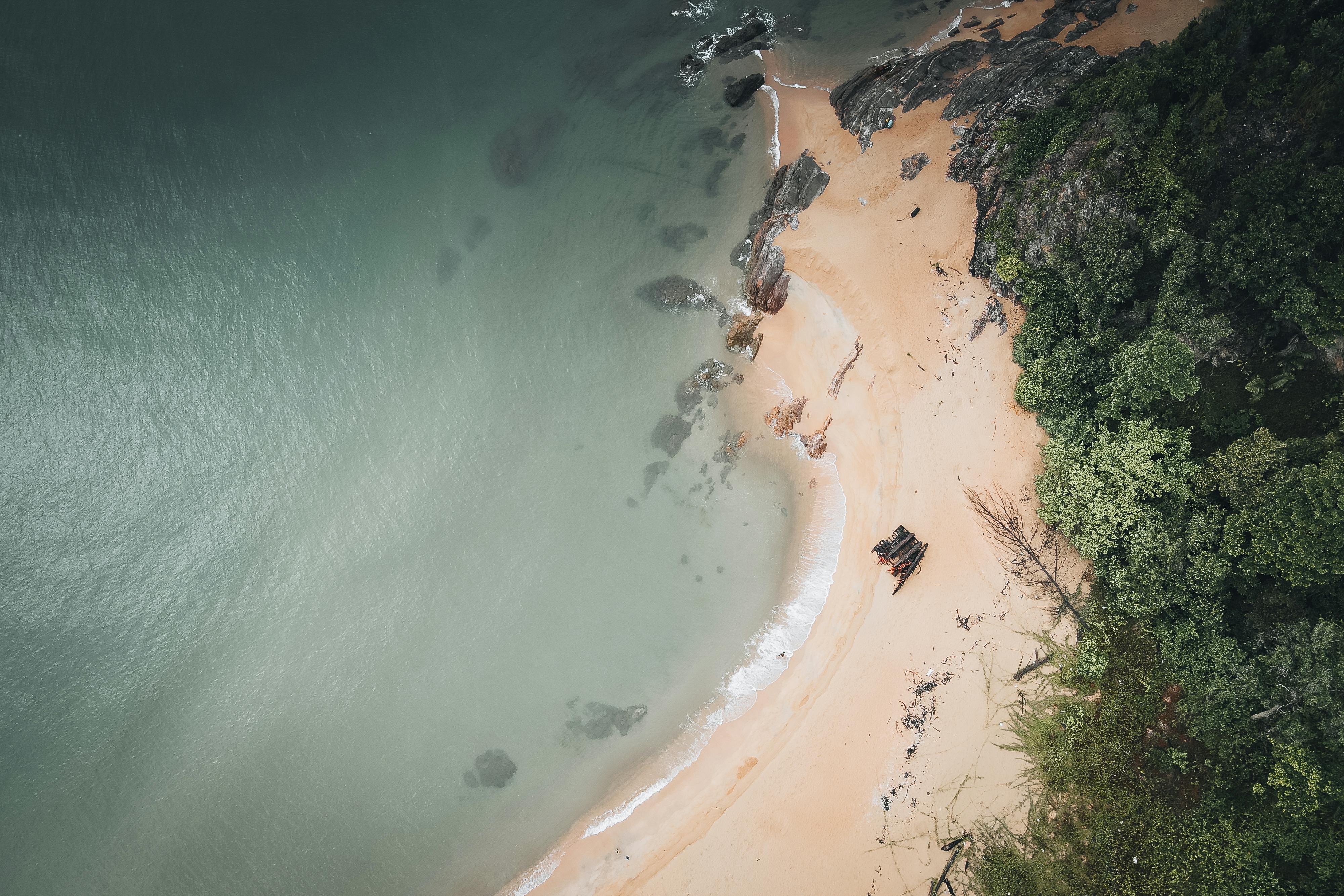 Aerial View of Sand Beach · Free Stock Photo