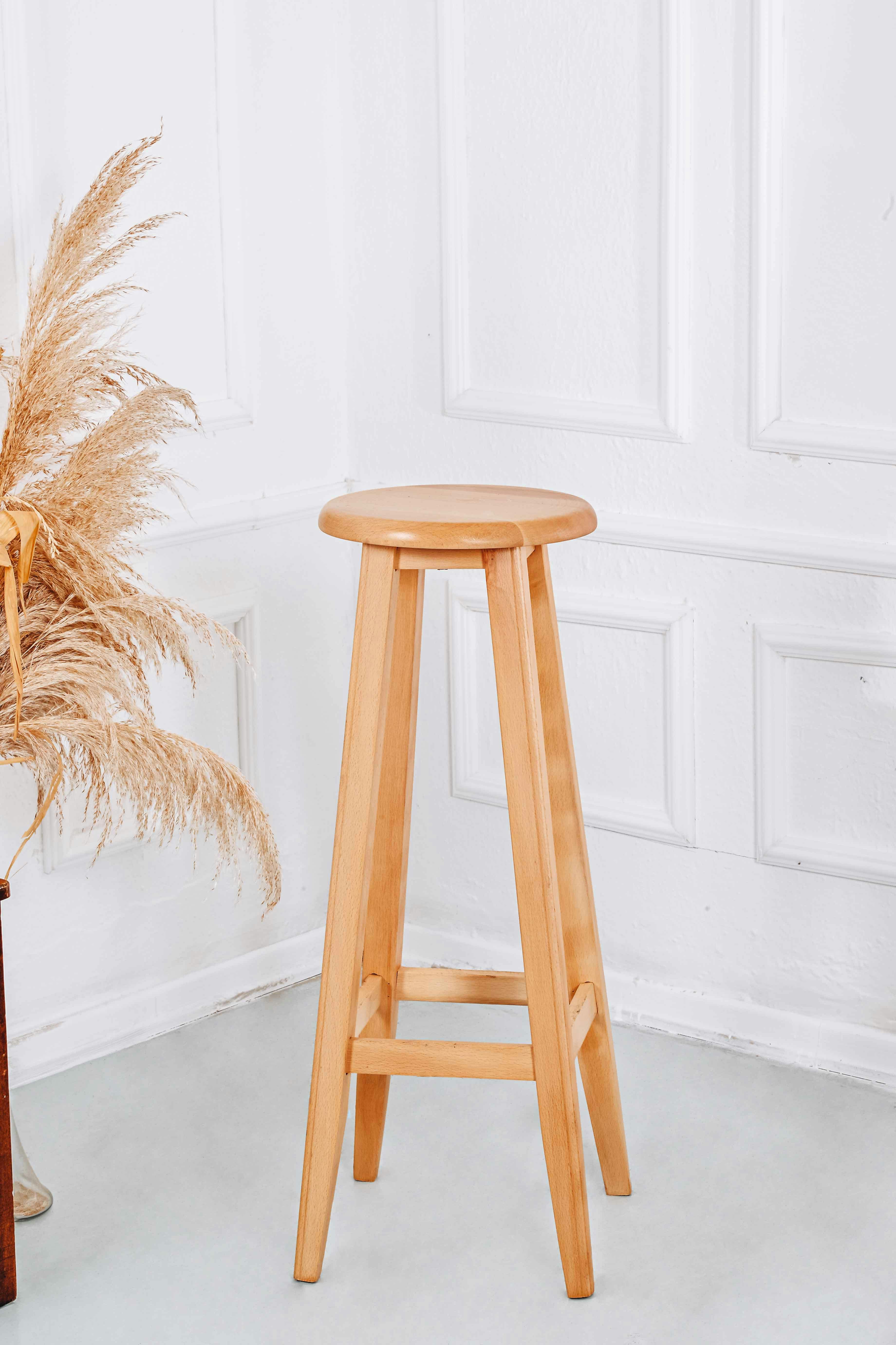 Single Wooden Stool · Free Stock Photo
