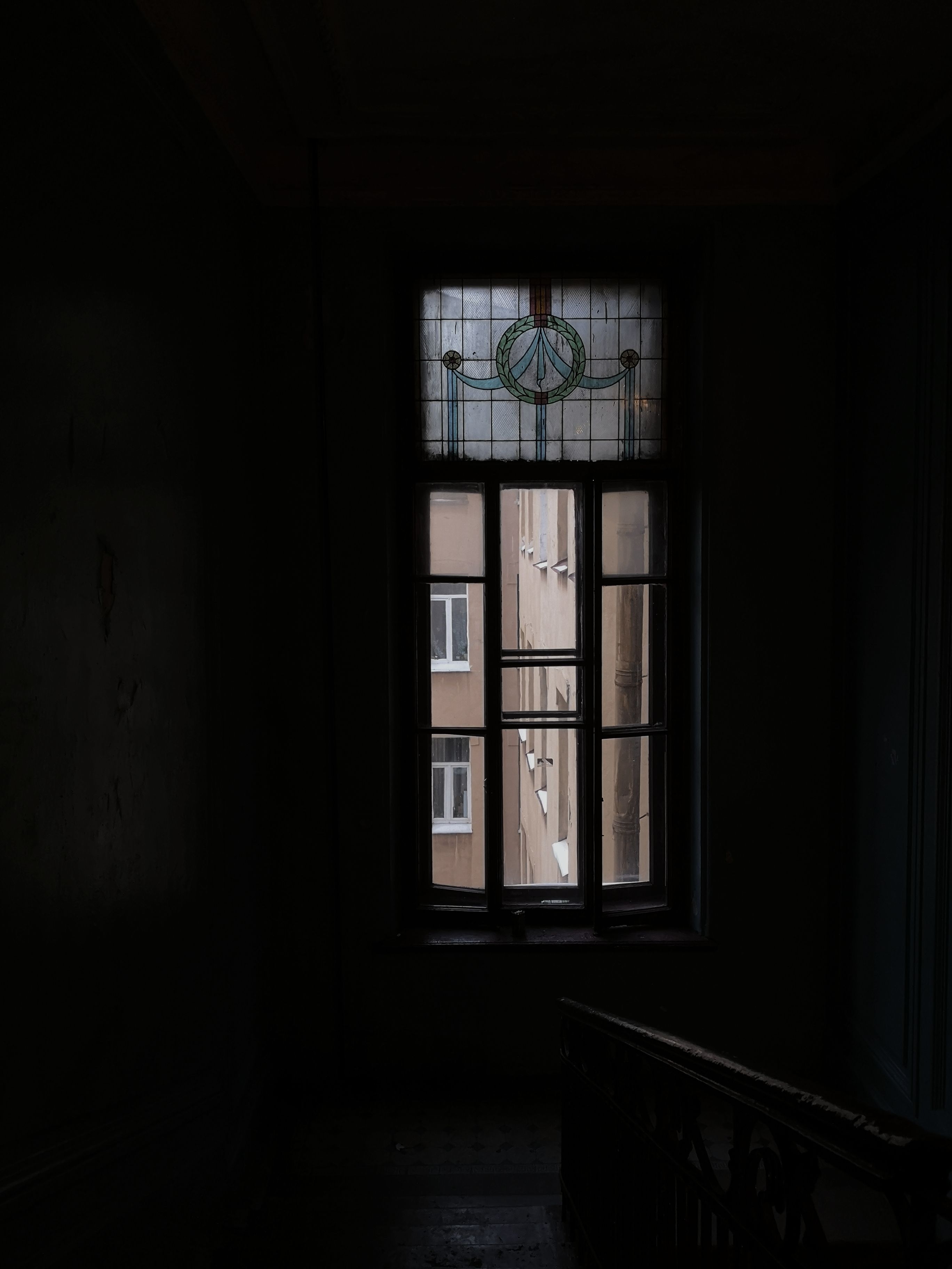 Light Falling inside through a Stained Glass Window · Free Stock Photo