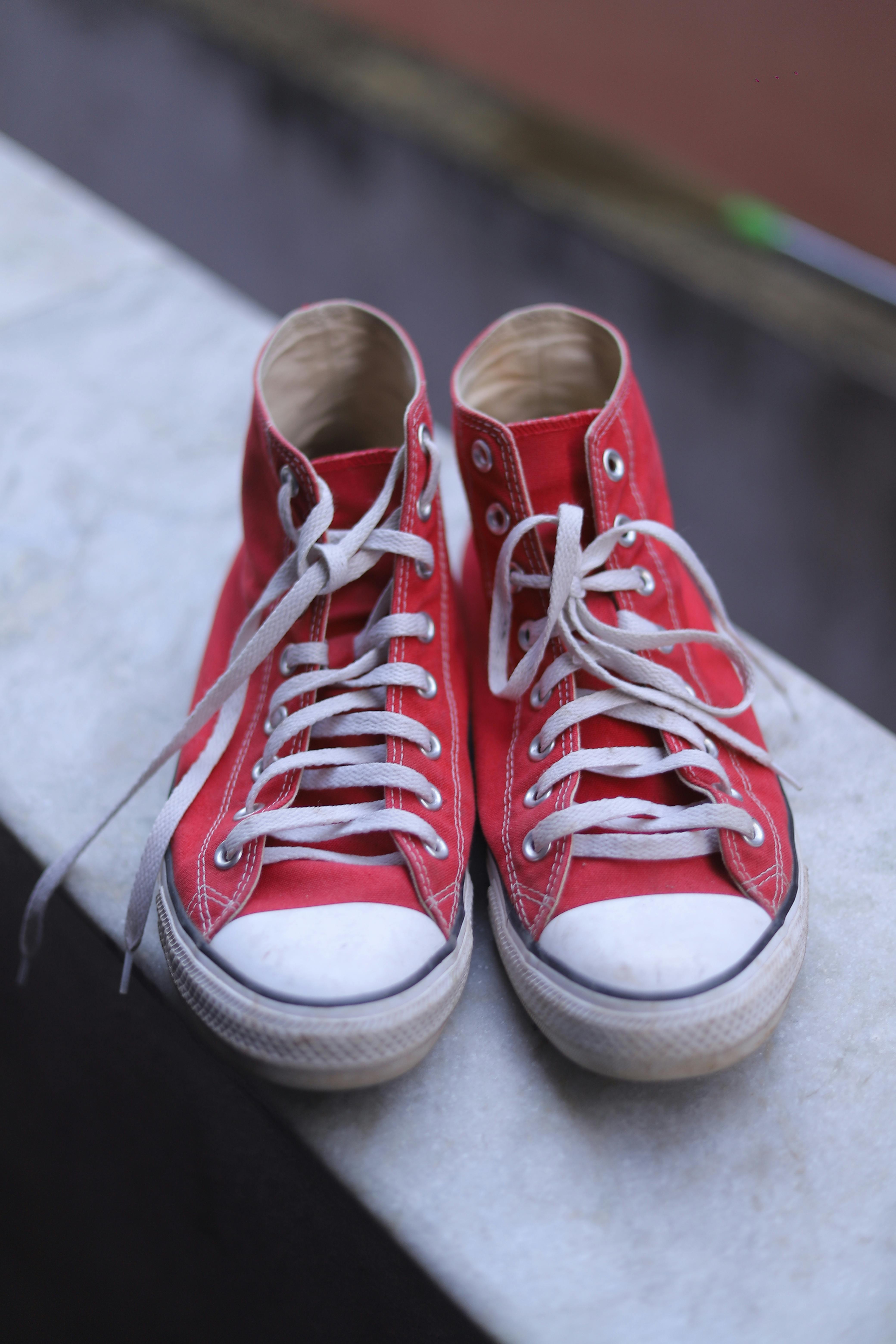 Photo of a Pair of Red Sneakers · Free Stock Photo