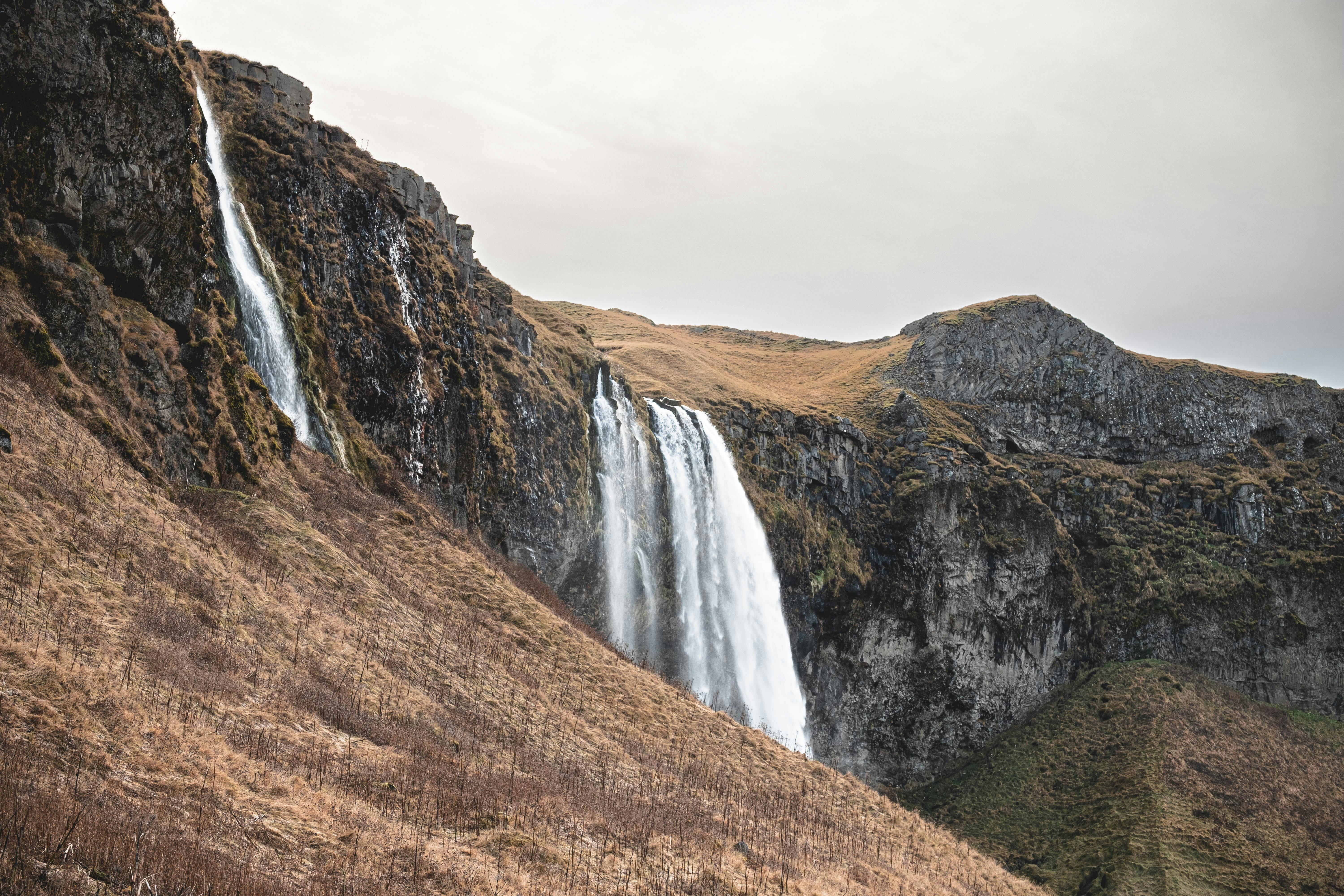 Overcast over Waterfalls · Free Stock Photo