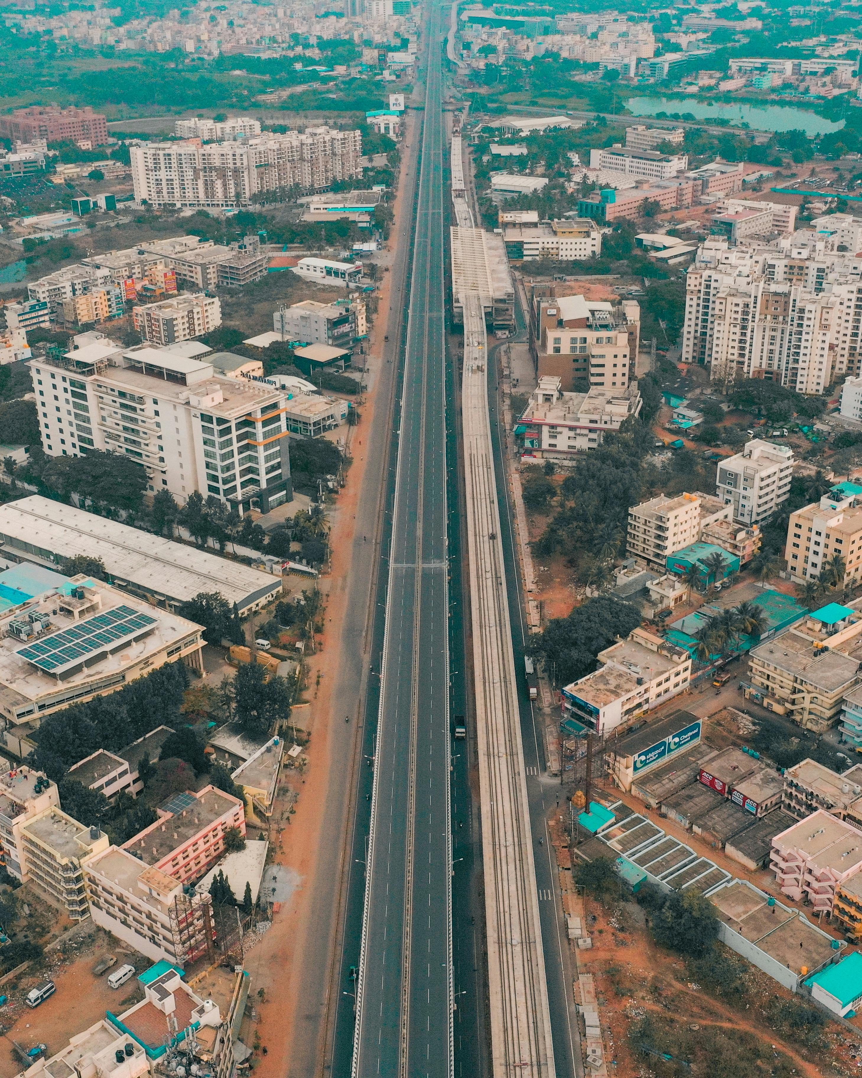 Aerial View of Flyover Roads and Highways on a Metropolitan Area · Free ...