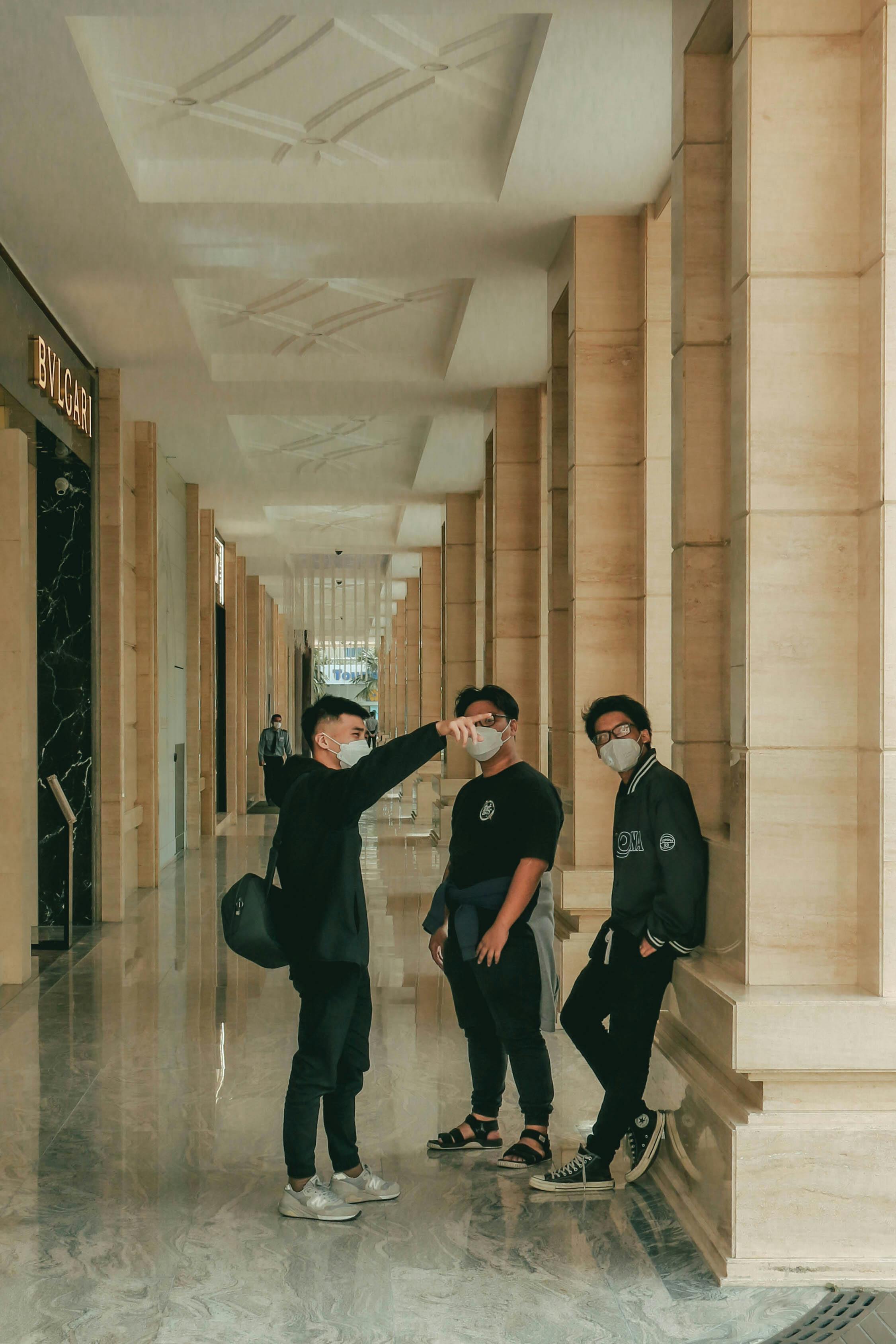 Men Wearing All Black and Face Masks · Free Stock Photo