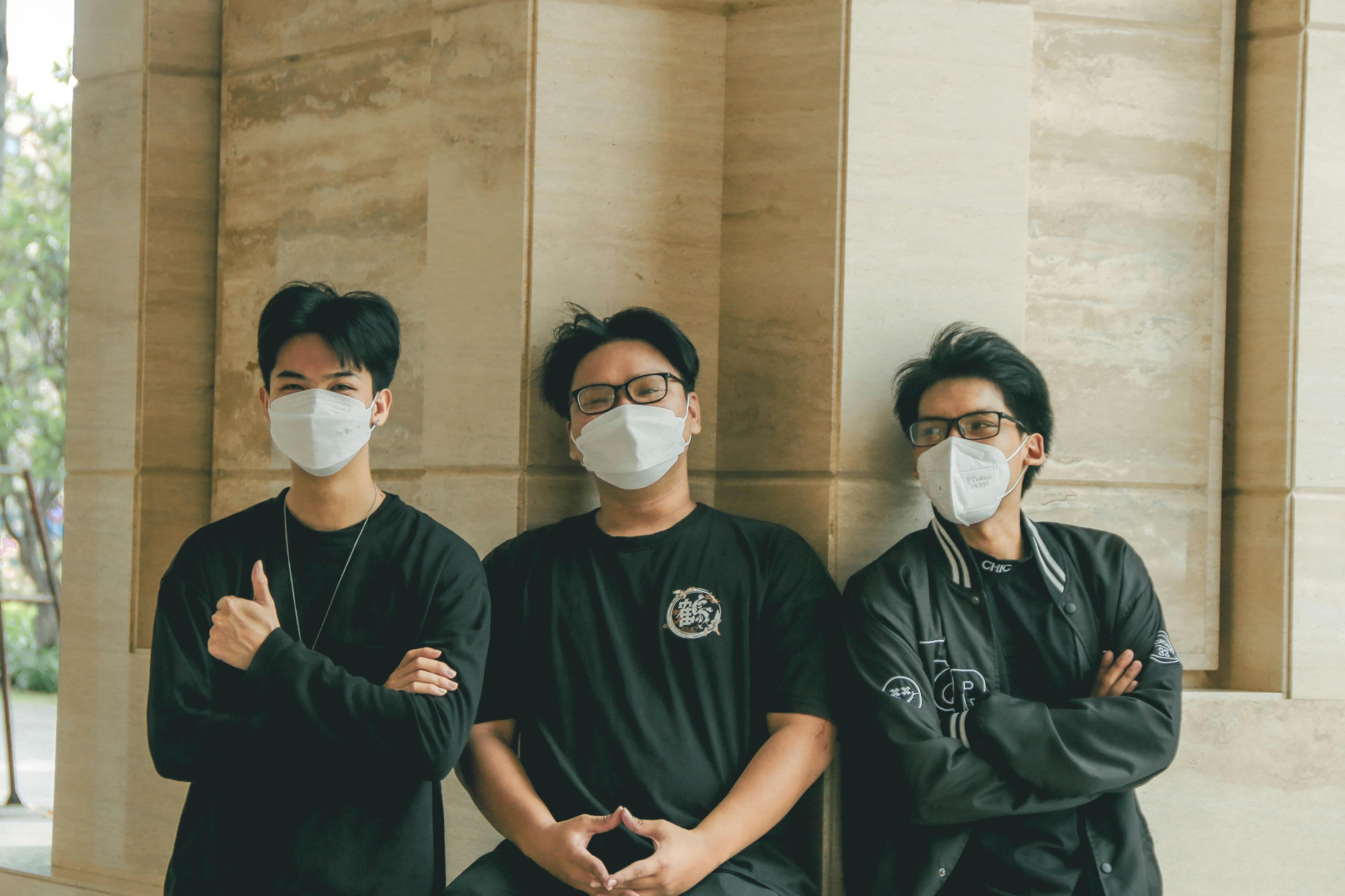 Men Wearing All Black and Face Masks · Free Stock Photo