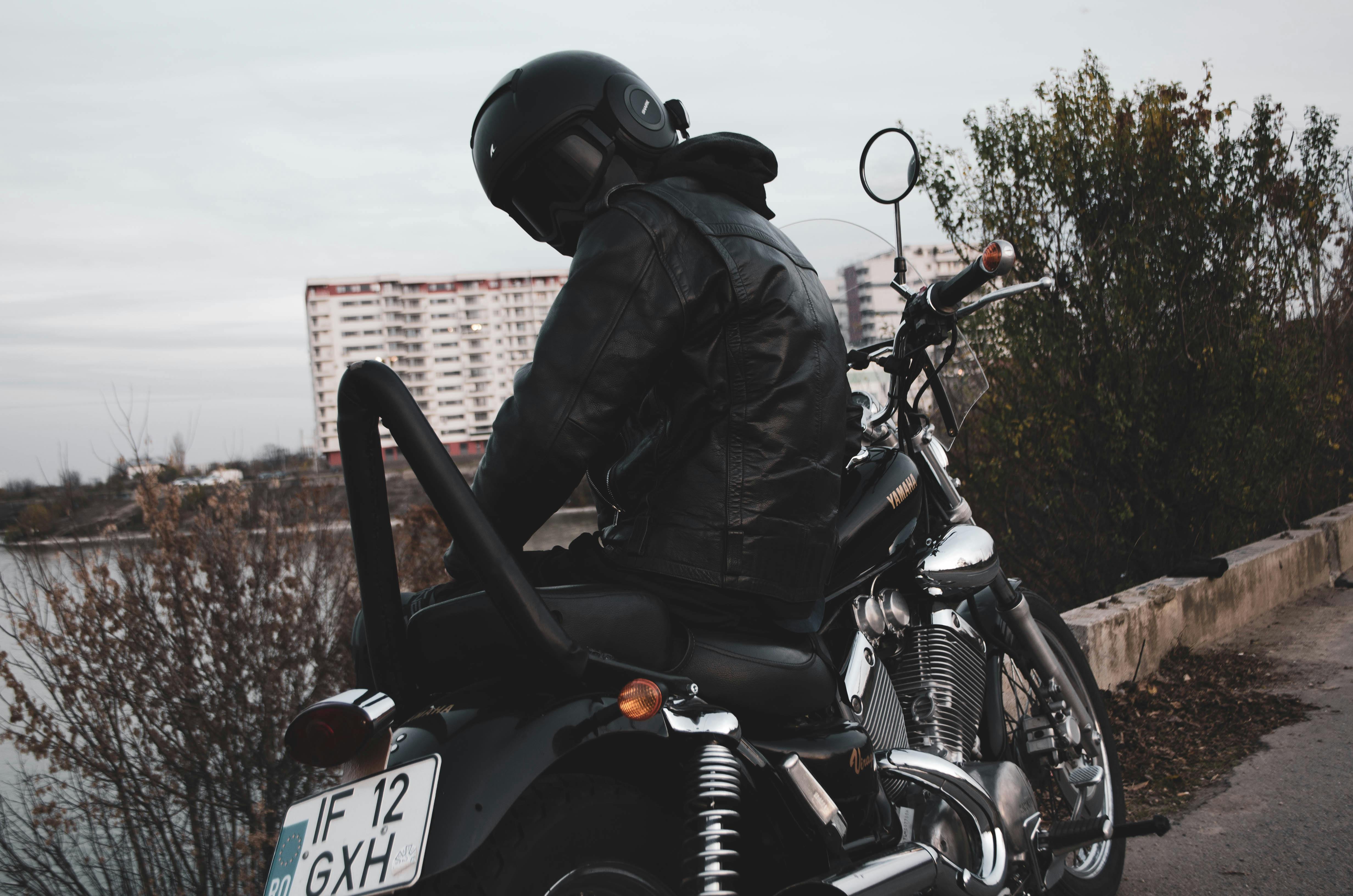 Man Riding on Black Motorcycle · Free Stock Photo