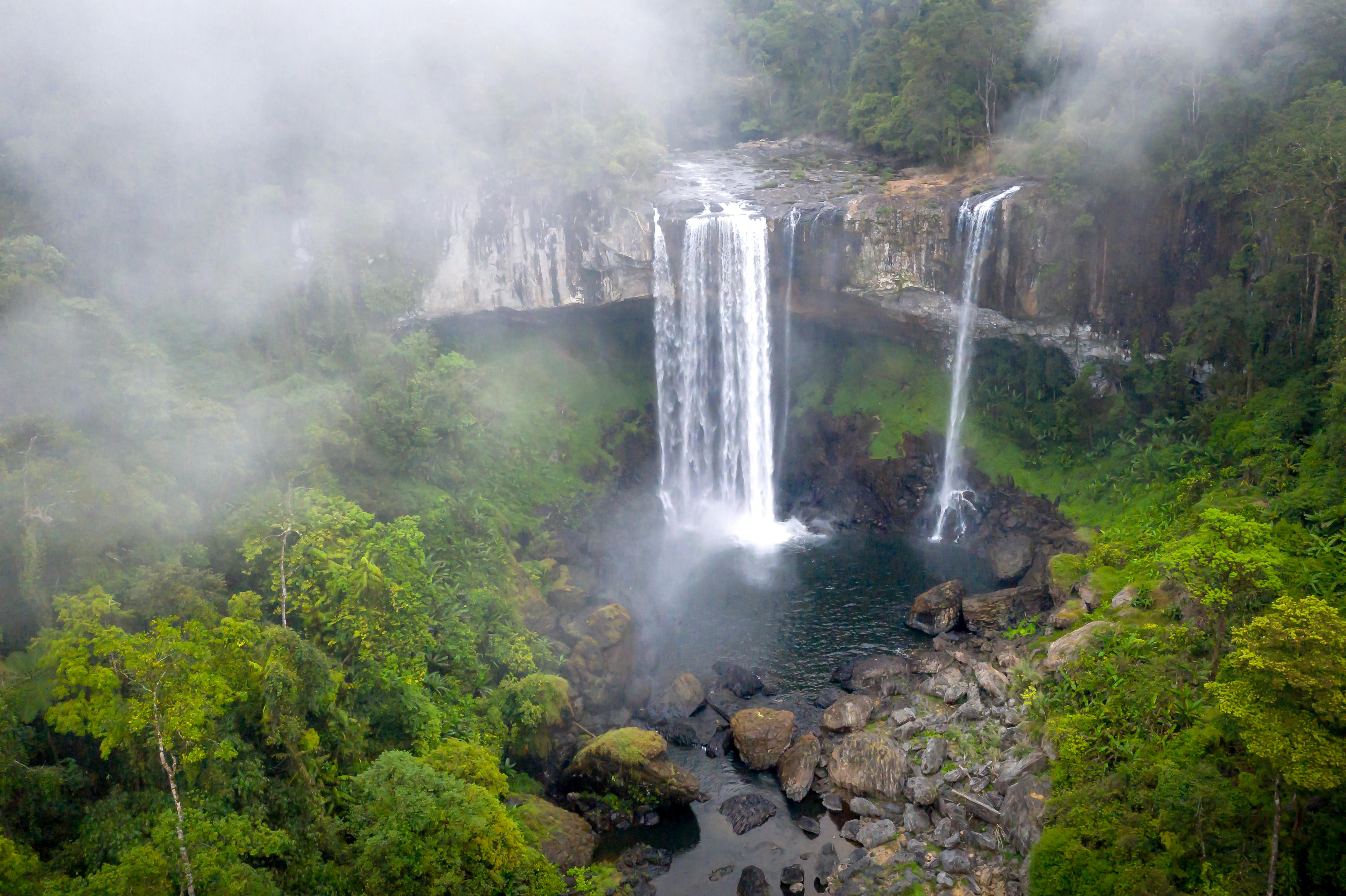 Waterfall in Wild Cliff Landscape · Free Stock Photo