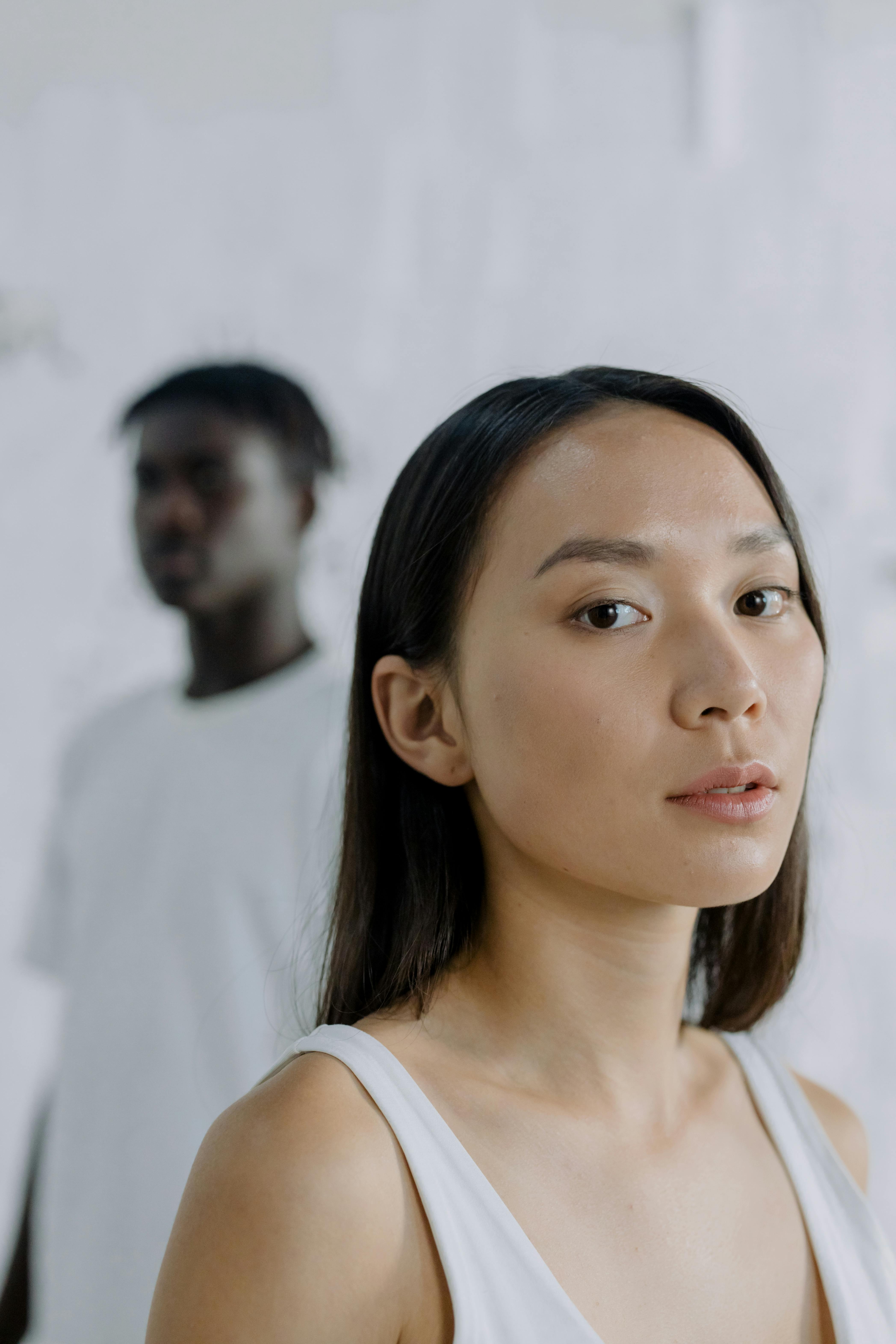 Close-Up Shot of Woman Bound With Chains · Free Stock Photo