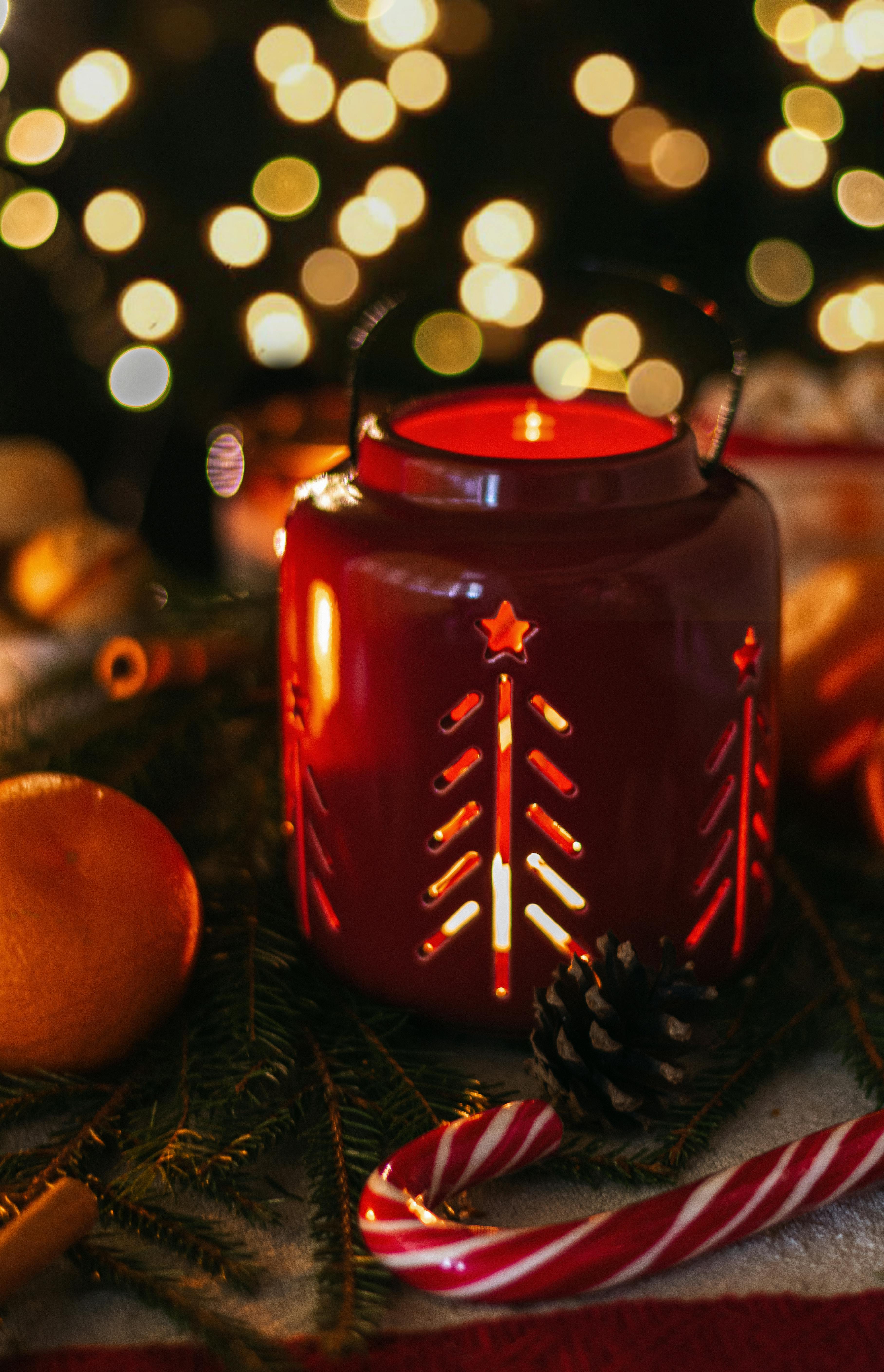 Vertical White Candles in Gold Holders · Free Stock Photo