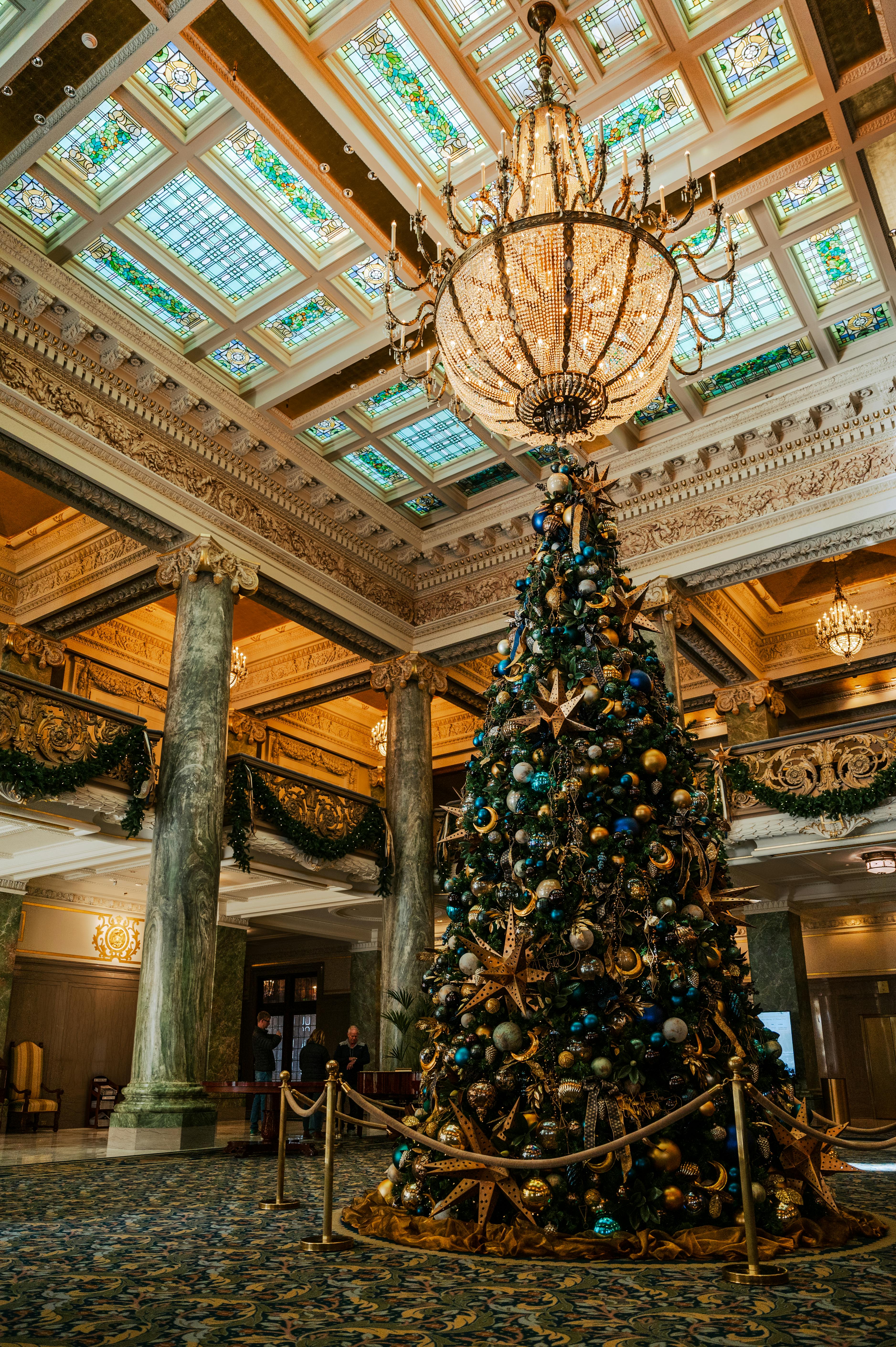 A Christmas Tree Inside a Lobby · Free Stock Photo