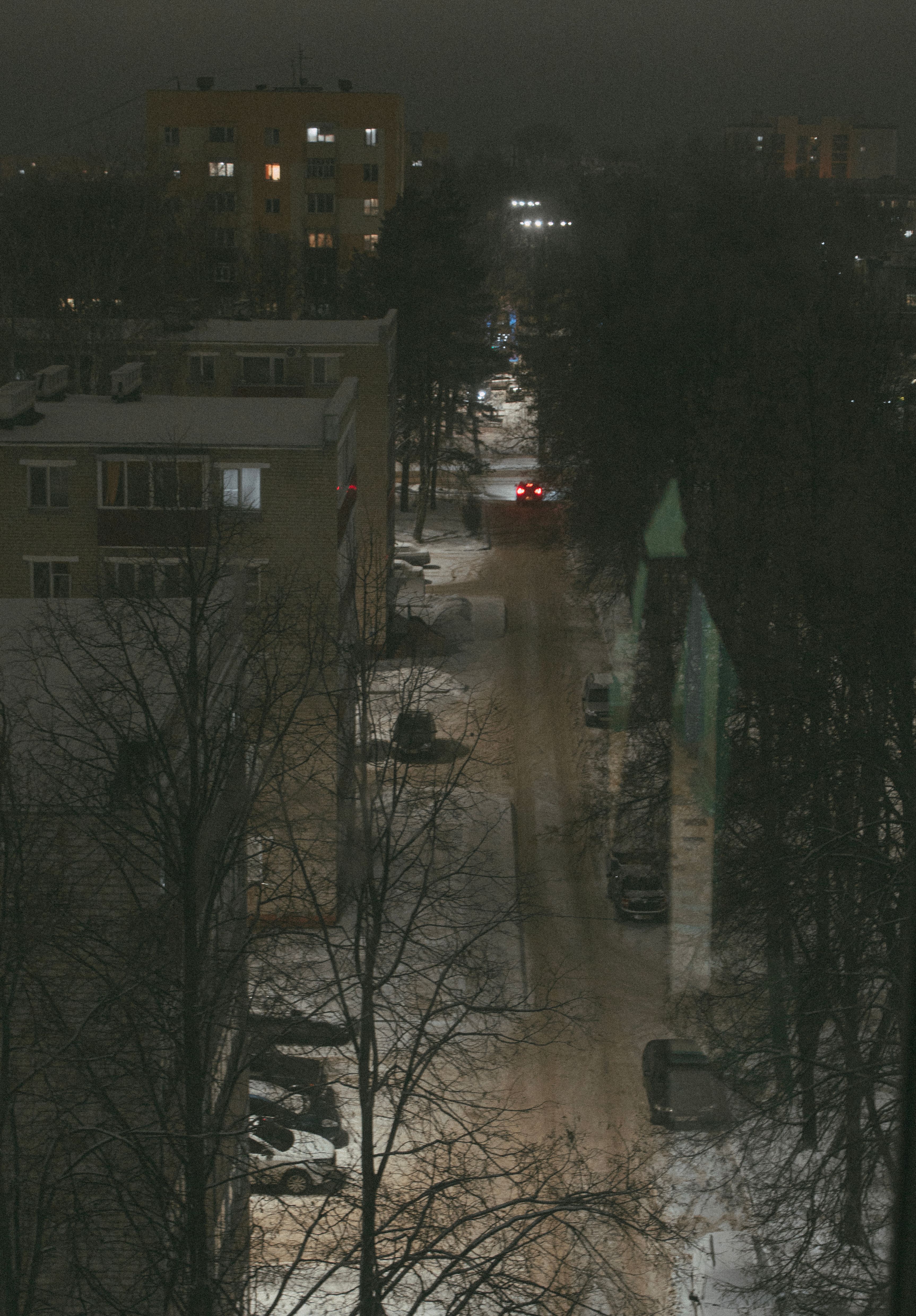 Aerial Footage of Street during Night Time · Free Stock Photo