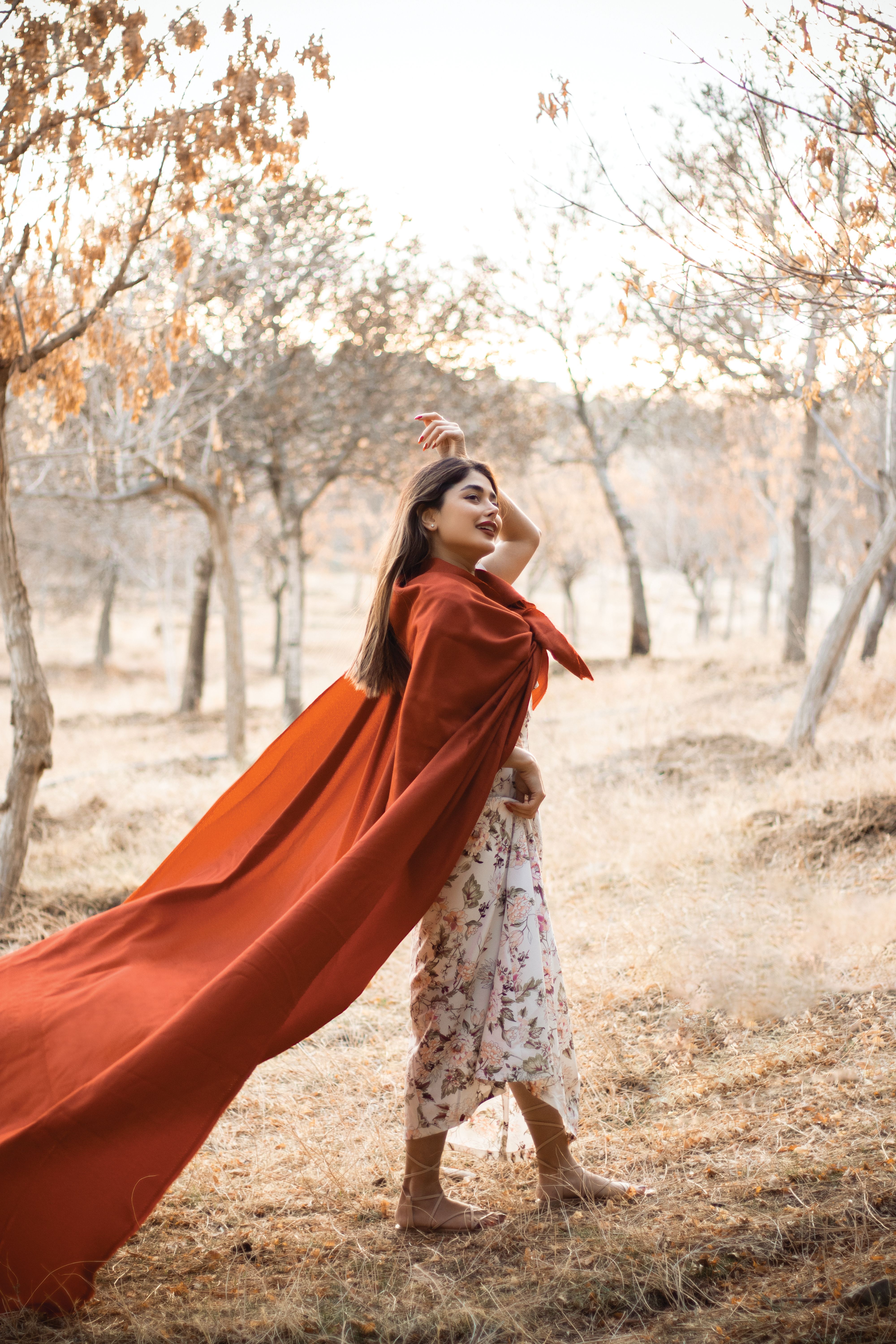 Beautiful Woman wearing Red Cape · Free Stock Photo