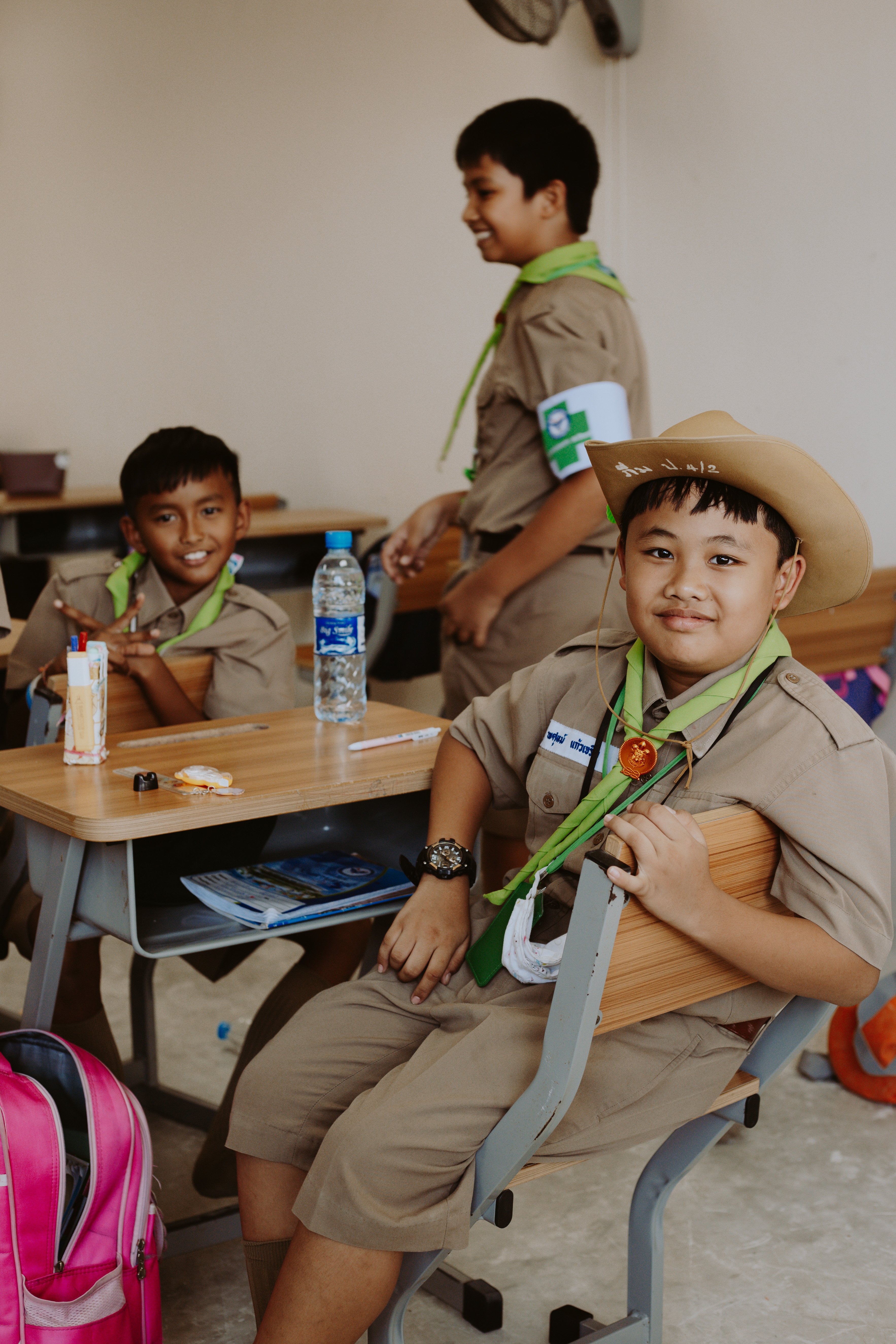 Boyscout Students on a Classroom · Free Stock Photo