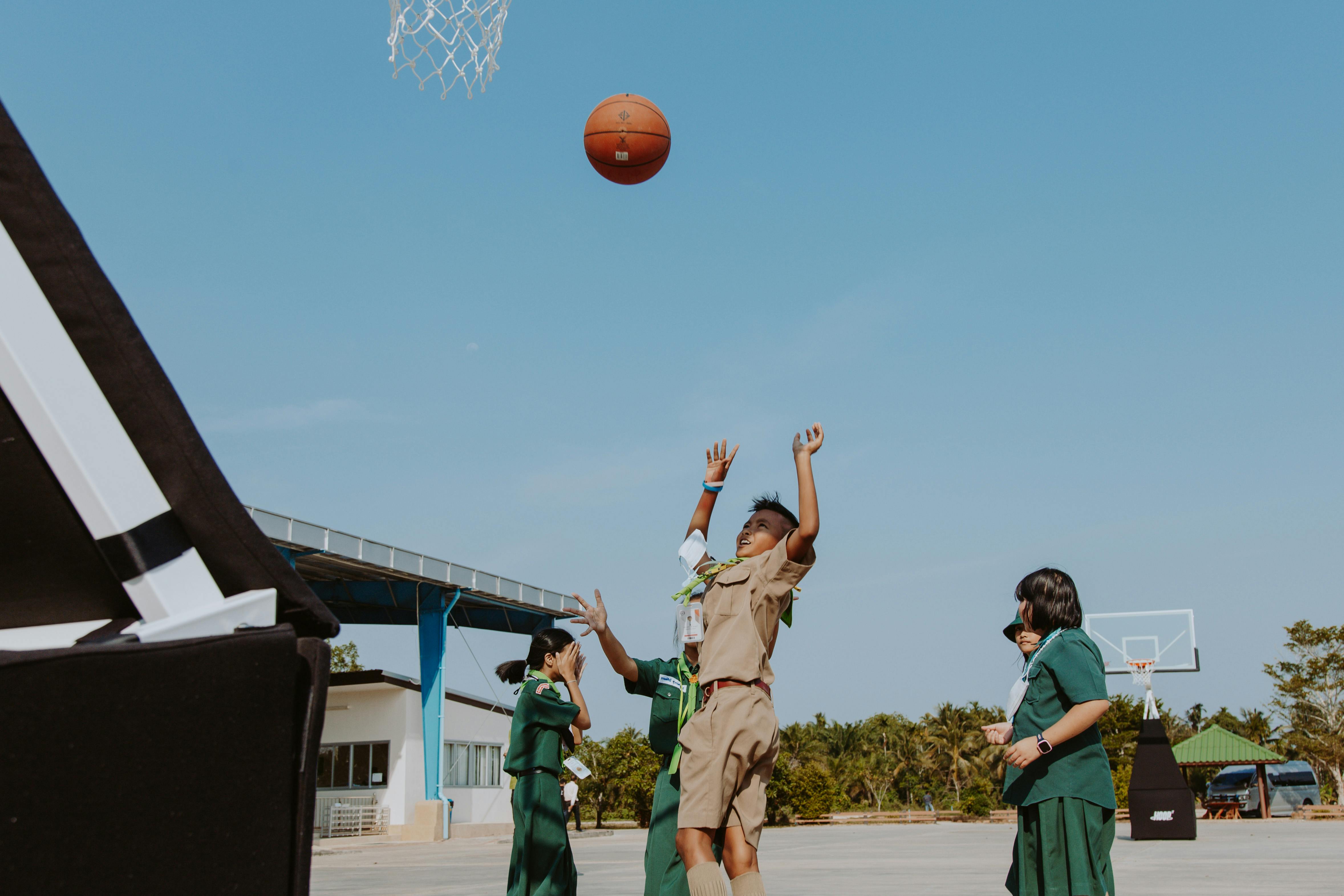 Scouts Playing Basketball · Free Stock Photo