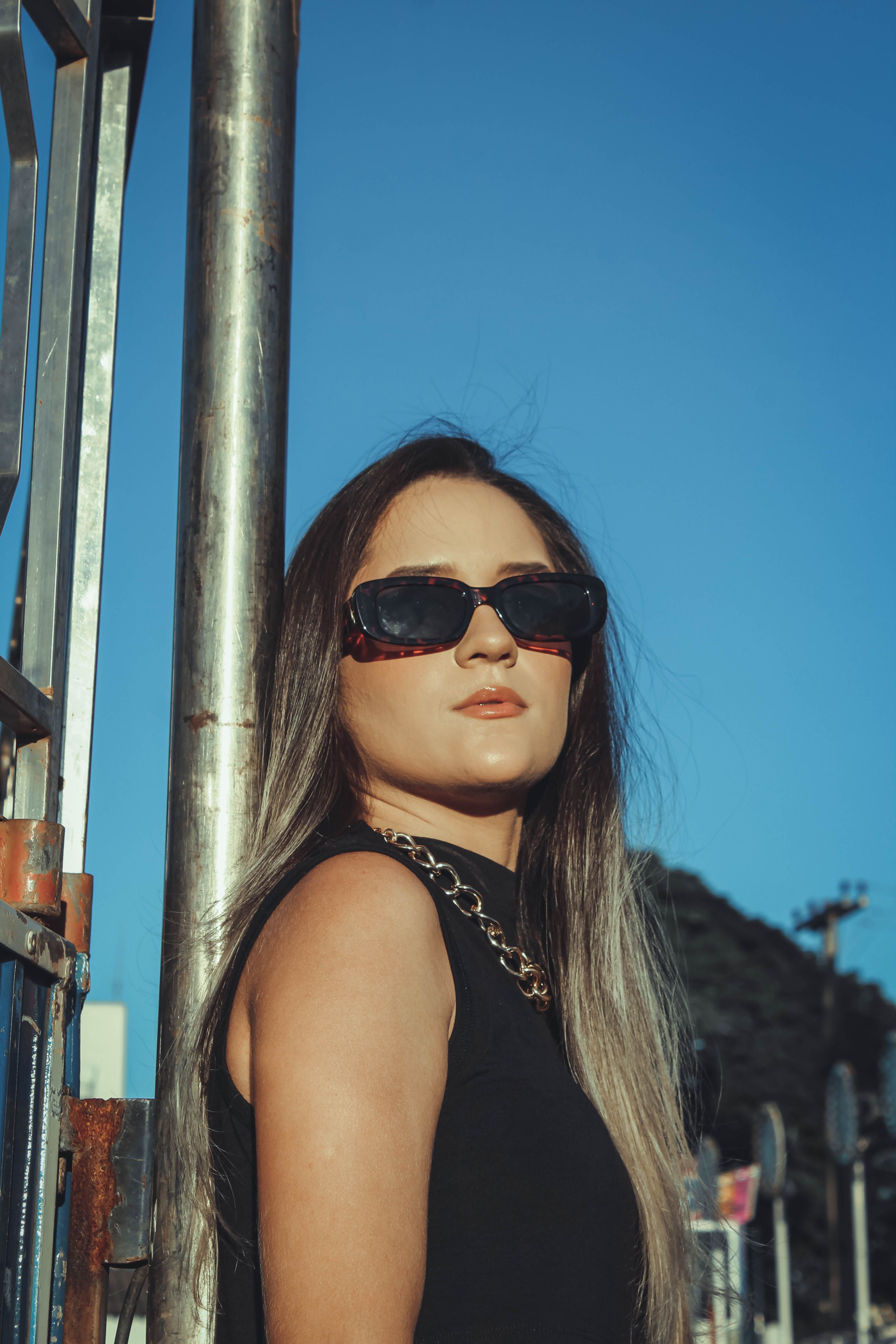 Woman Standing on the Stair Posing · Free Stock Photo