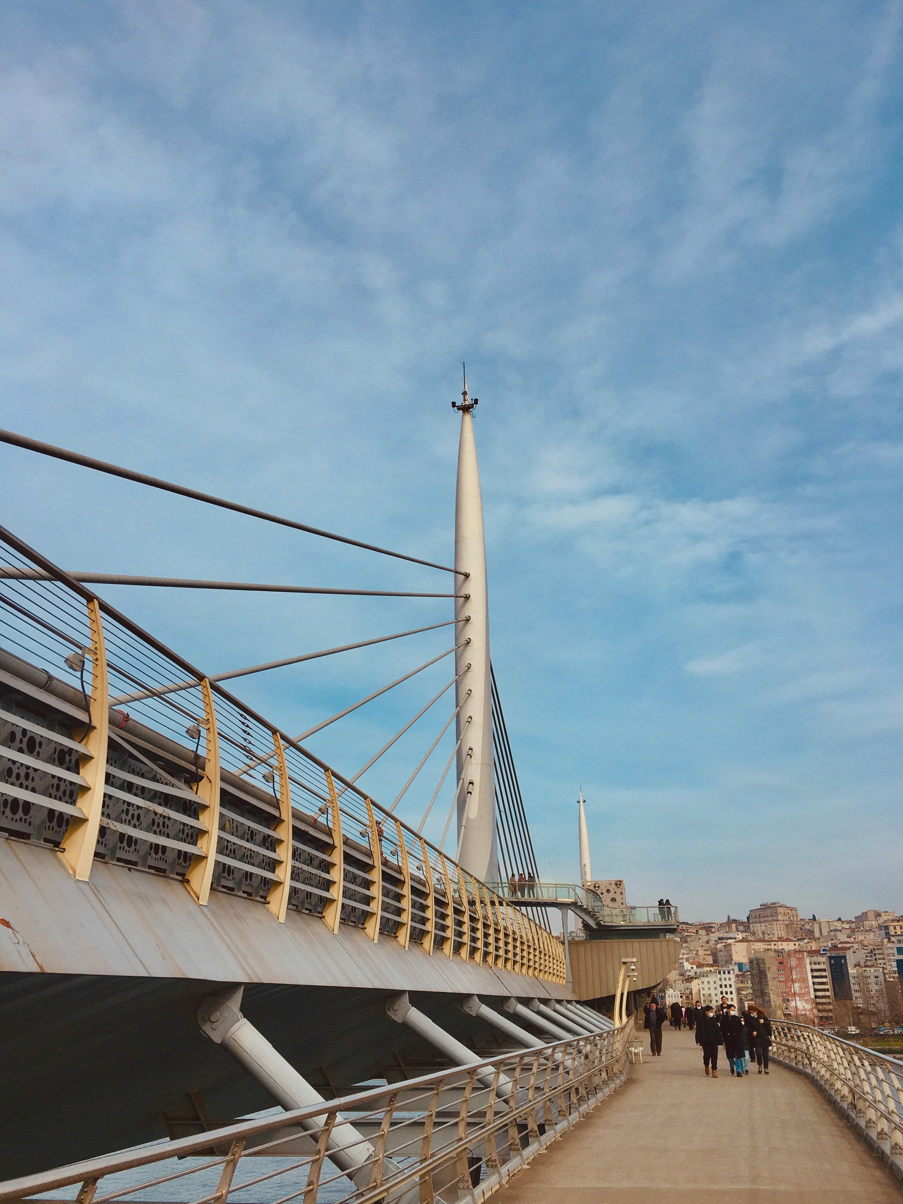 People Walking on Bridge · Free Stock Photo