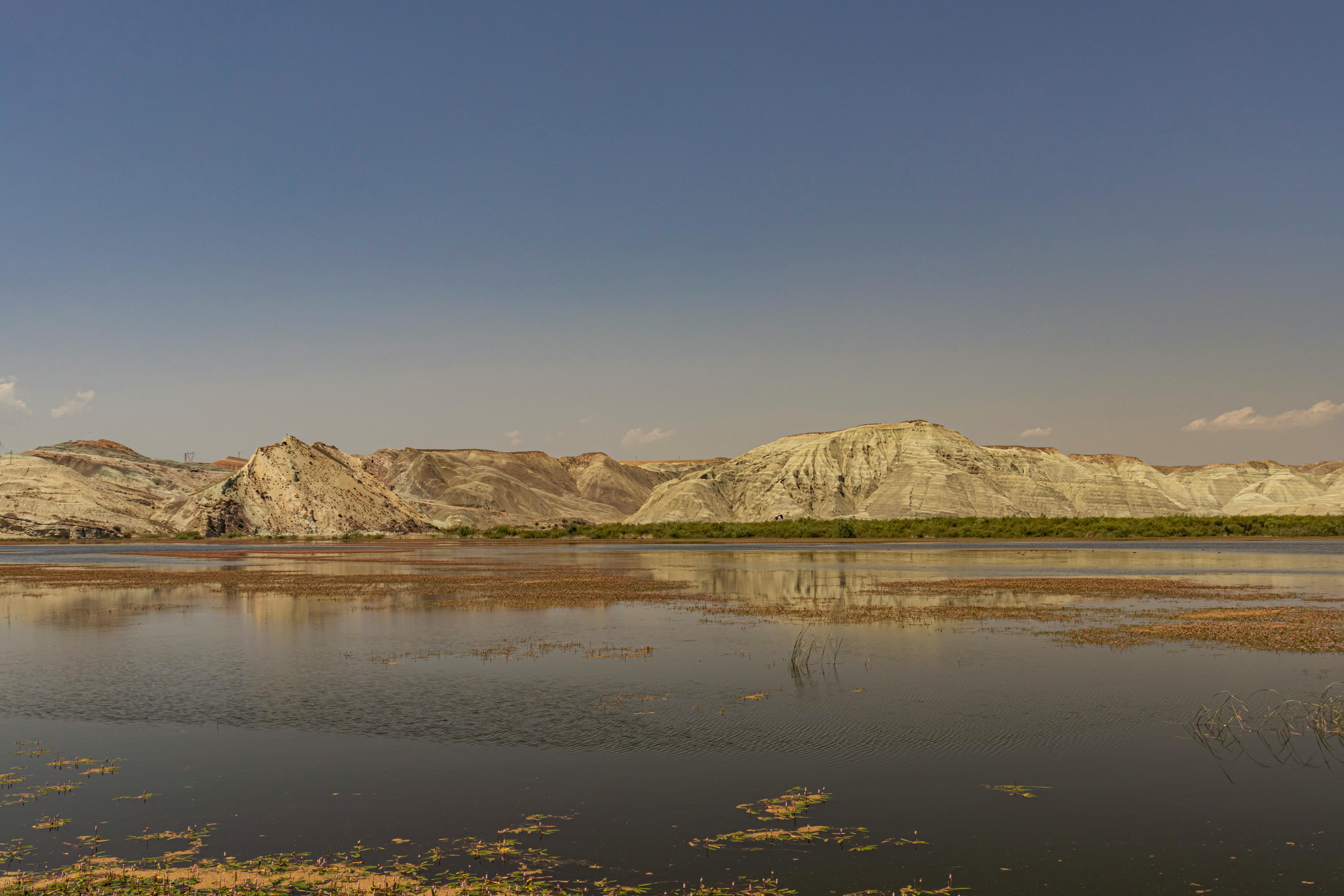Gray Rock Mountains Beside the Lake · Free Stock Photo
