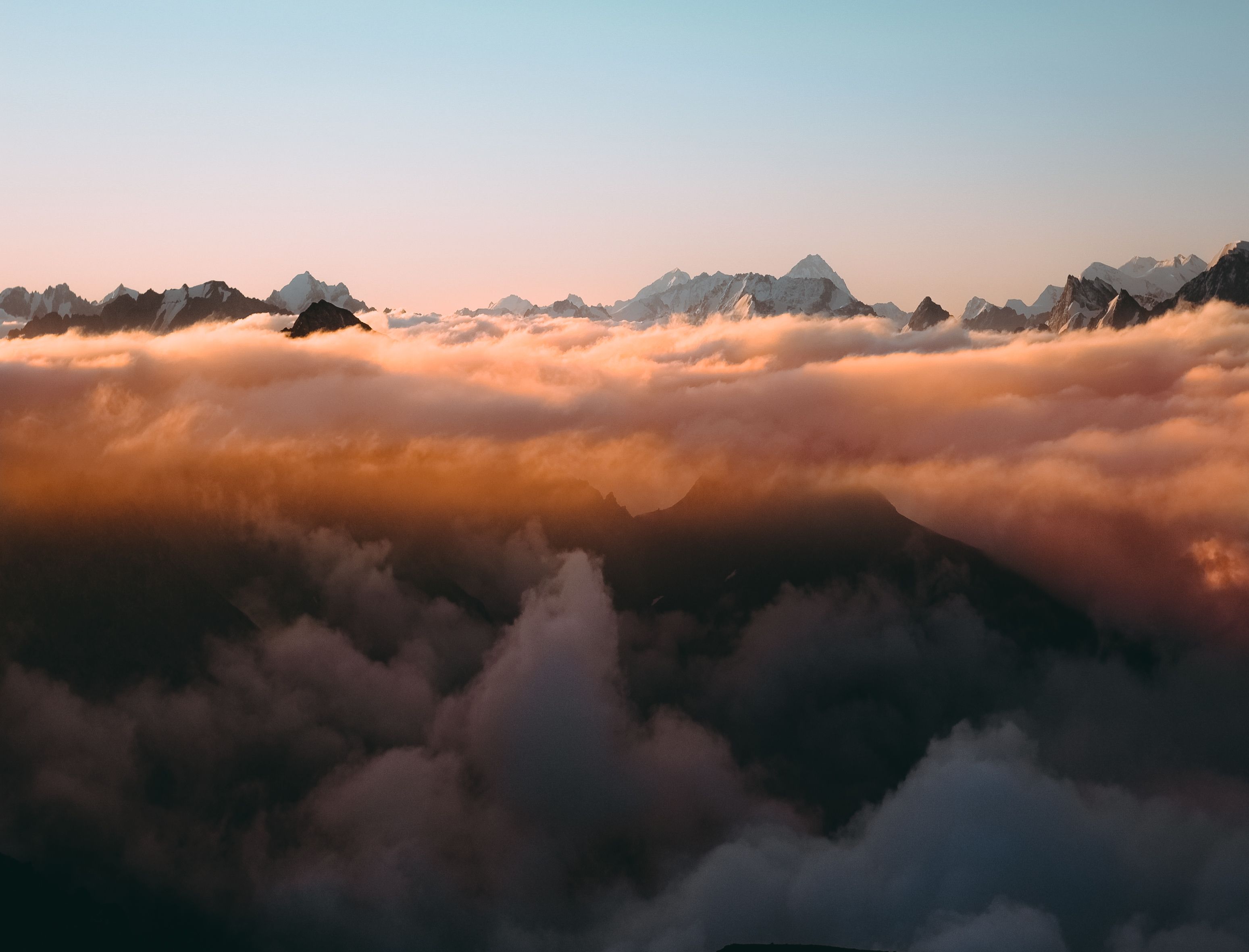 Sea of Clouds Covering the Mountains · Free Stock Photo