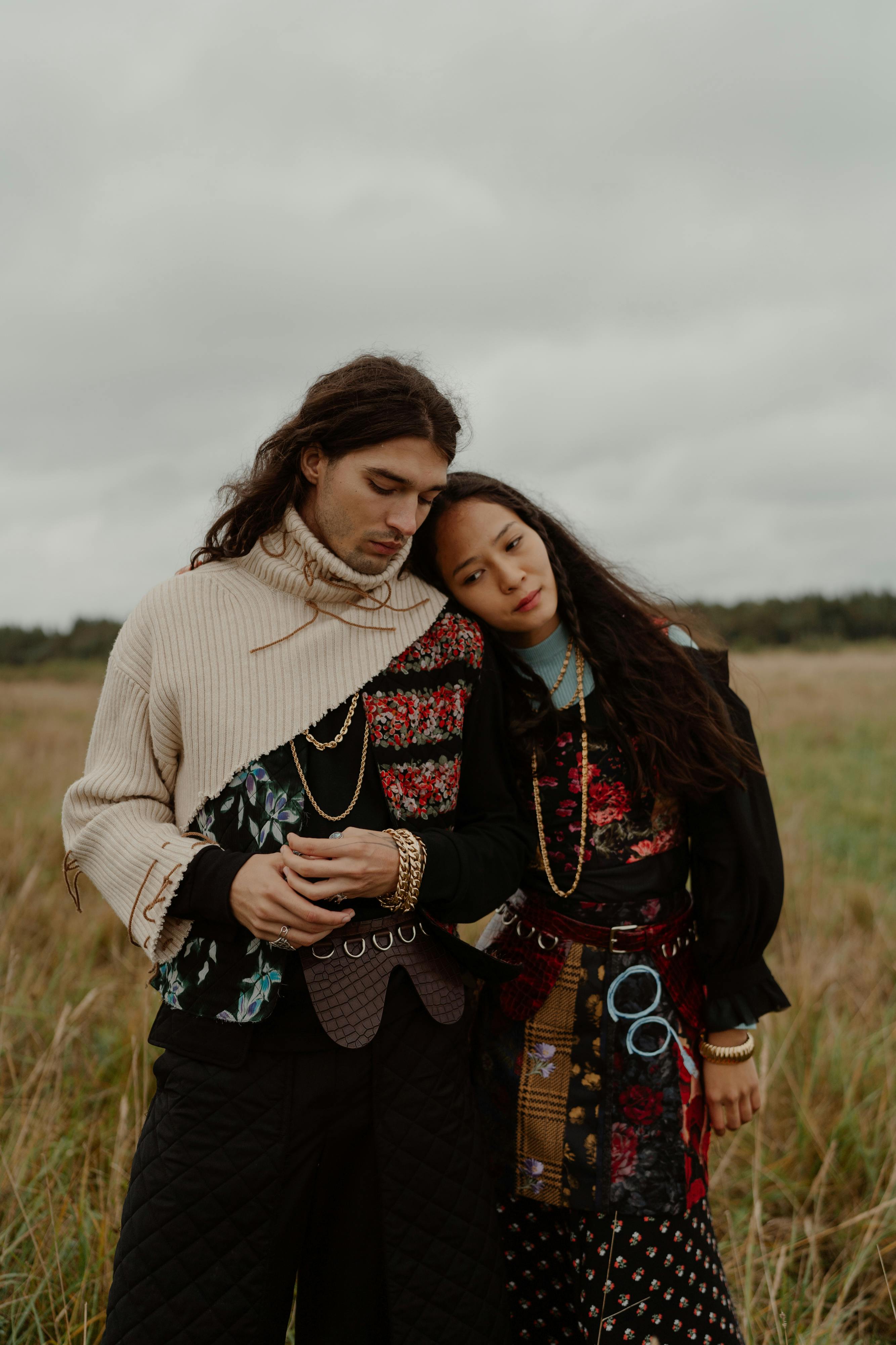 Hippie Couple in Meadow · Free Stock Photo