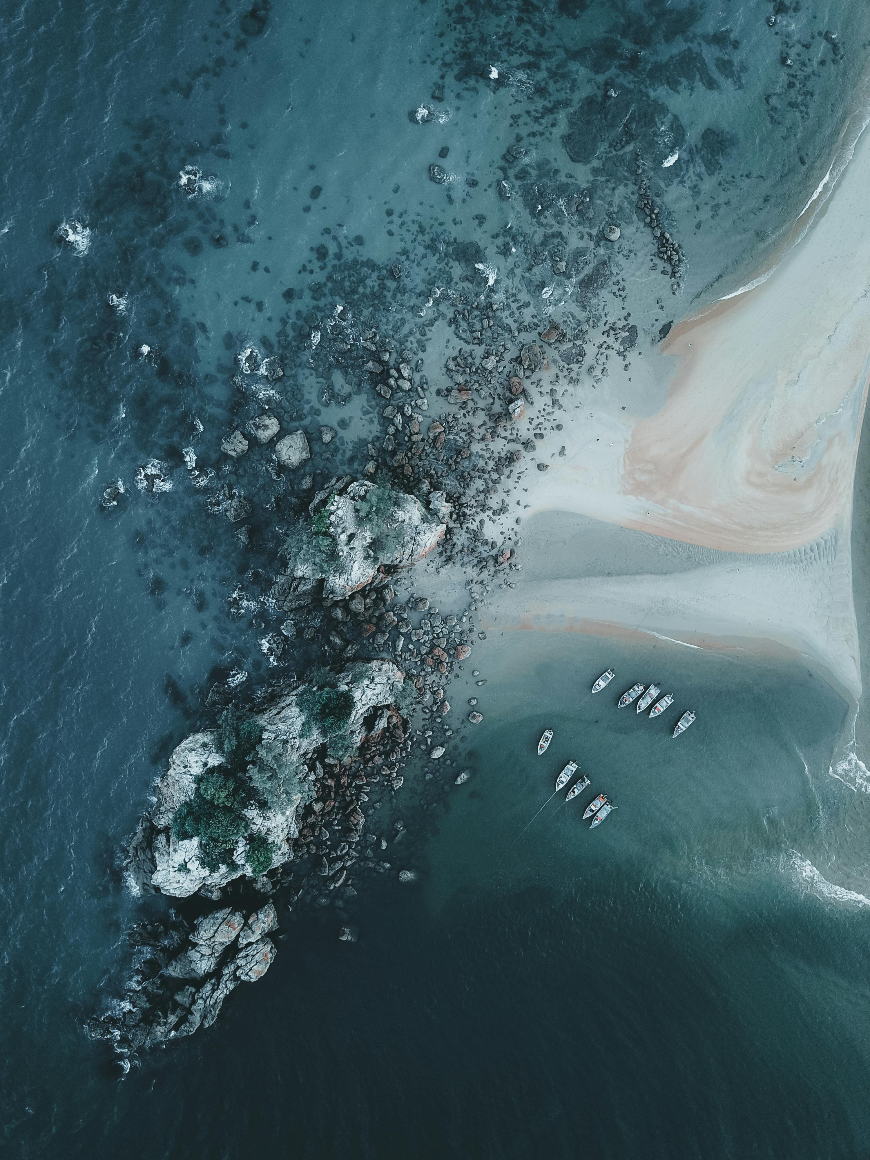 Directly Above View of Coast · Free Stock Photo