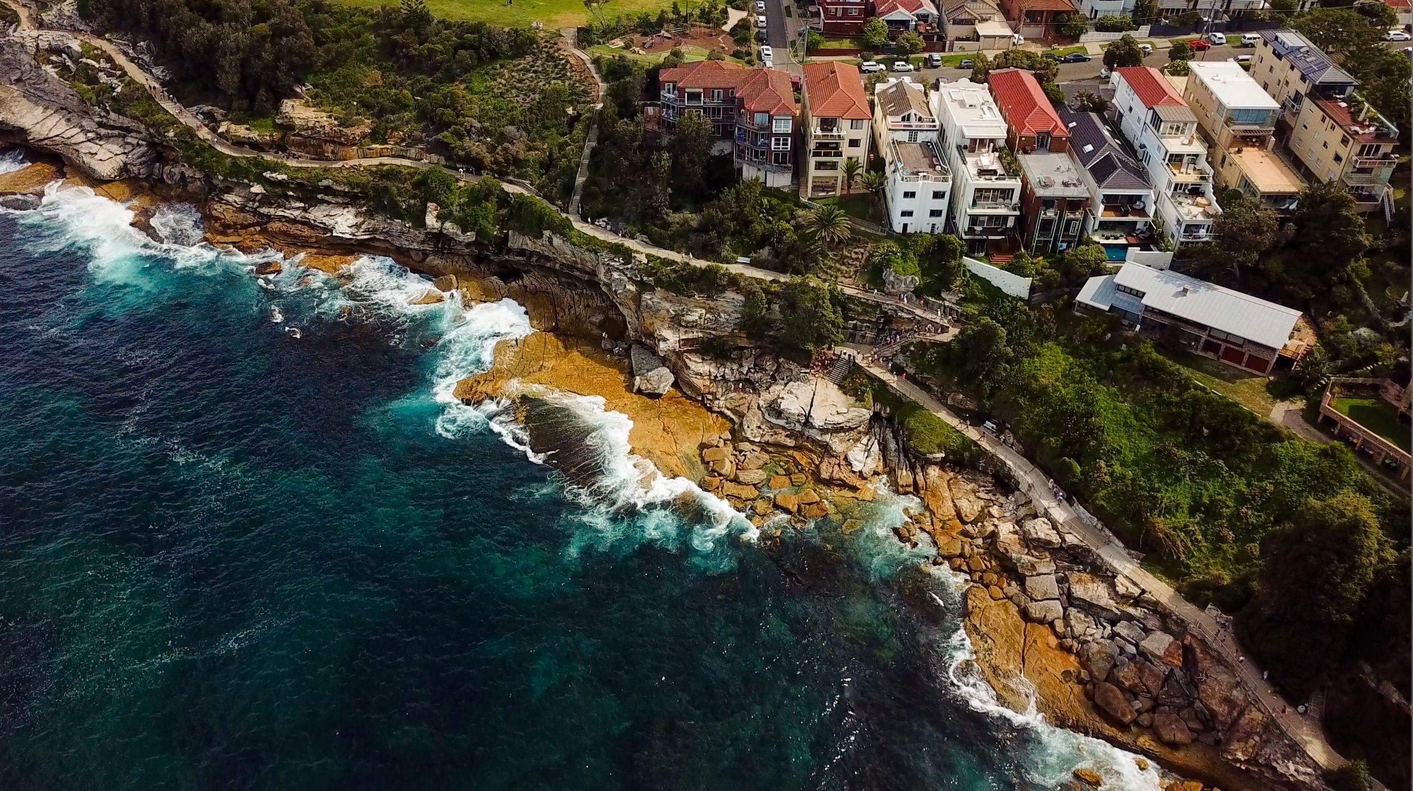 Aerial View of Sea and Peninsula · Free Stock Photo