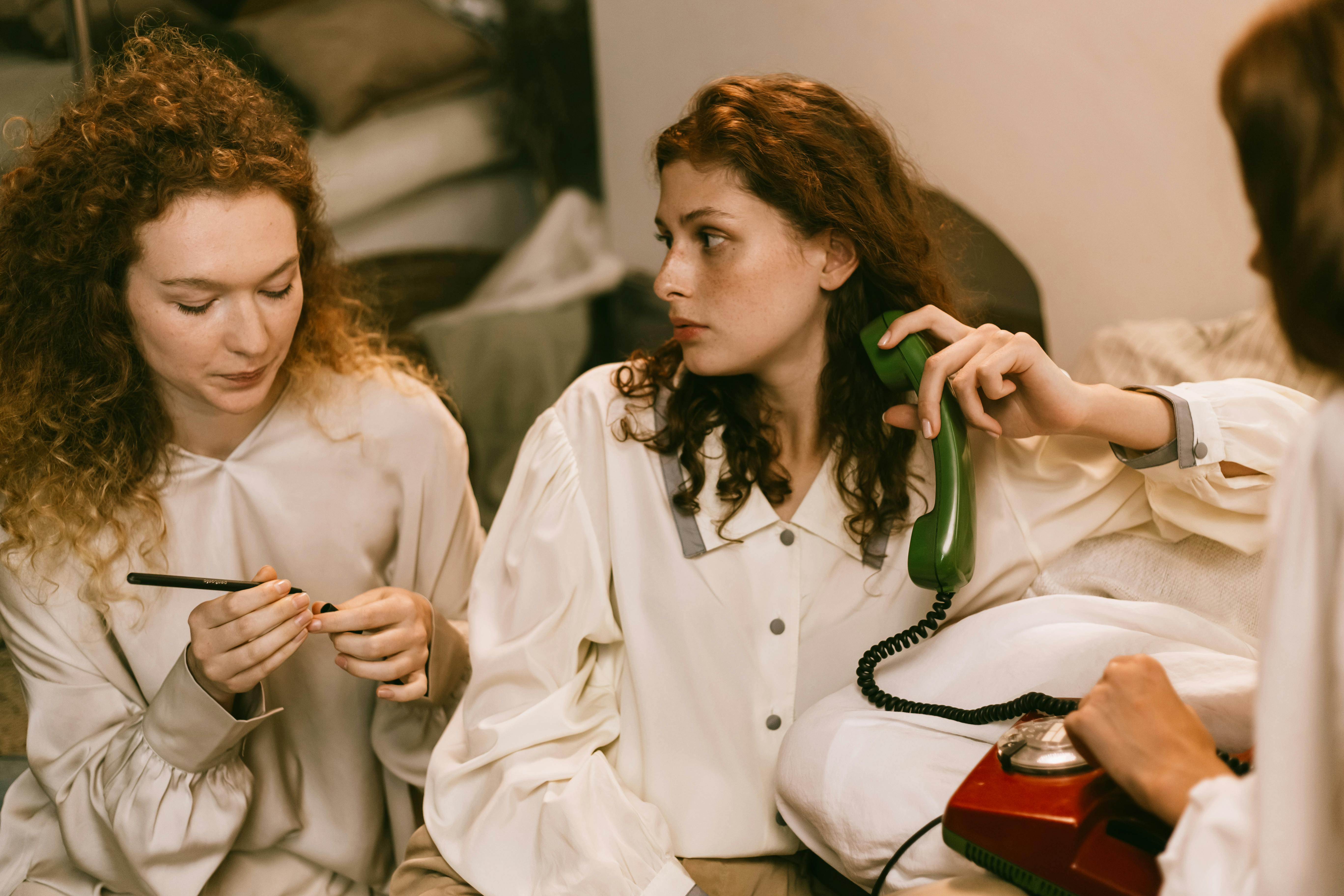 Friends with Phone during Sleepover · Free Stock Photo