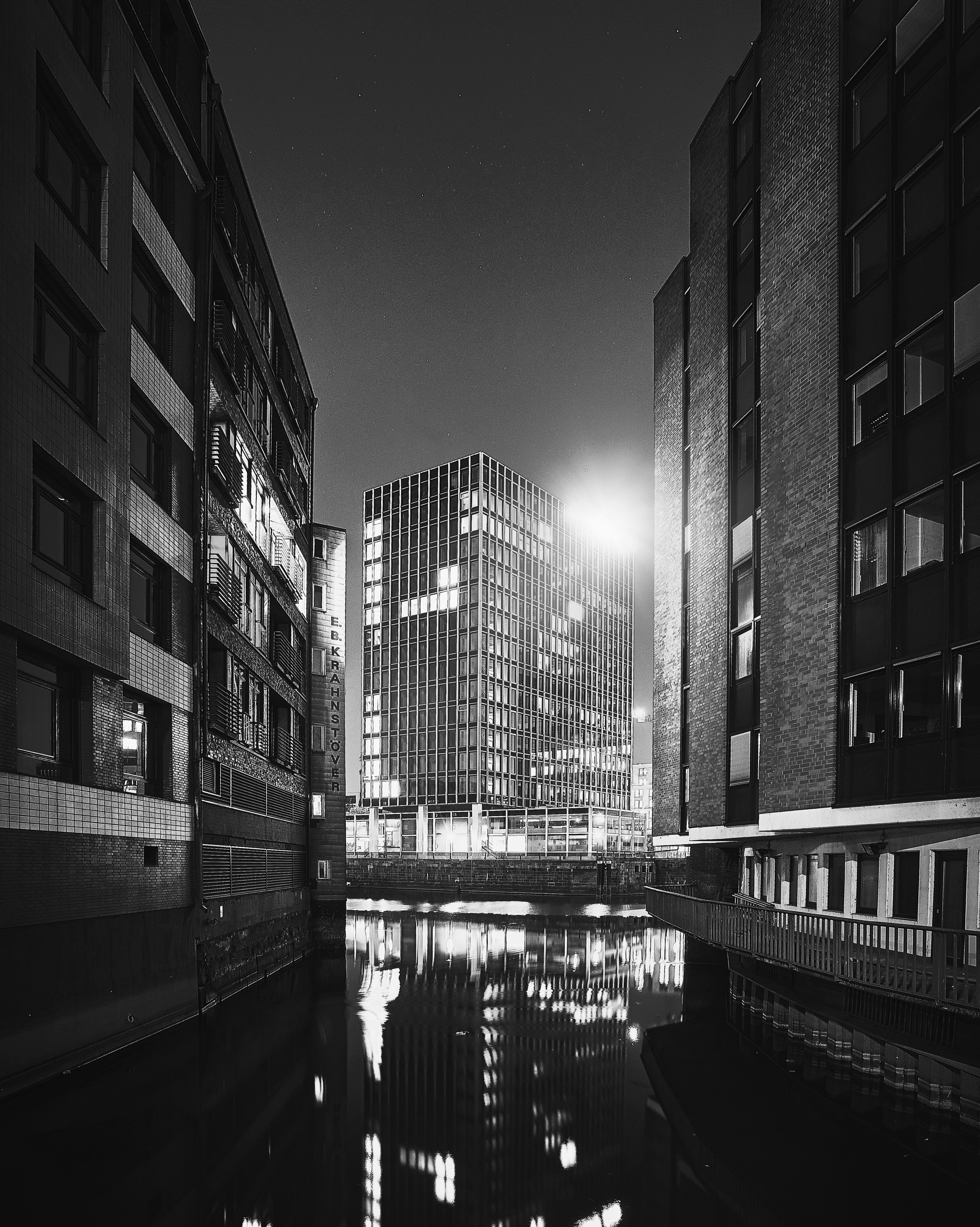 Grayscale Photo of City Buildings · Free Stock Photo