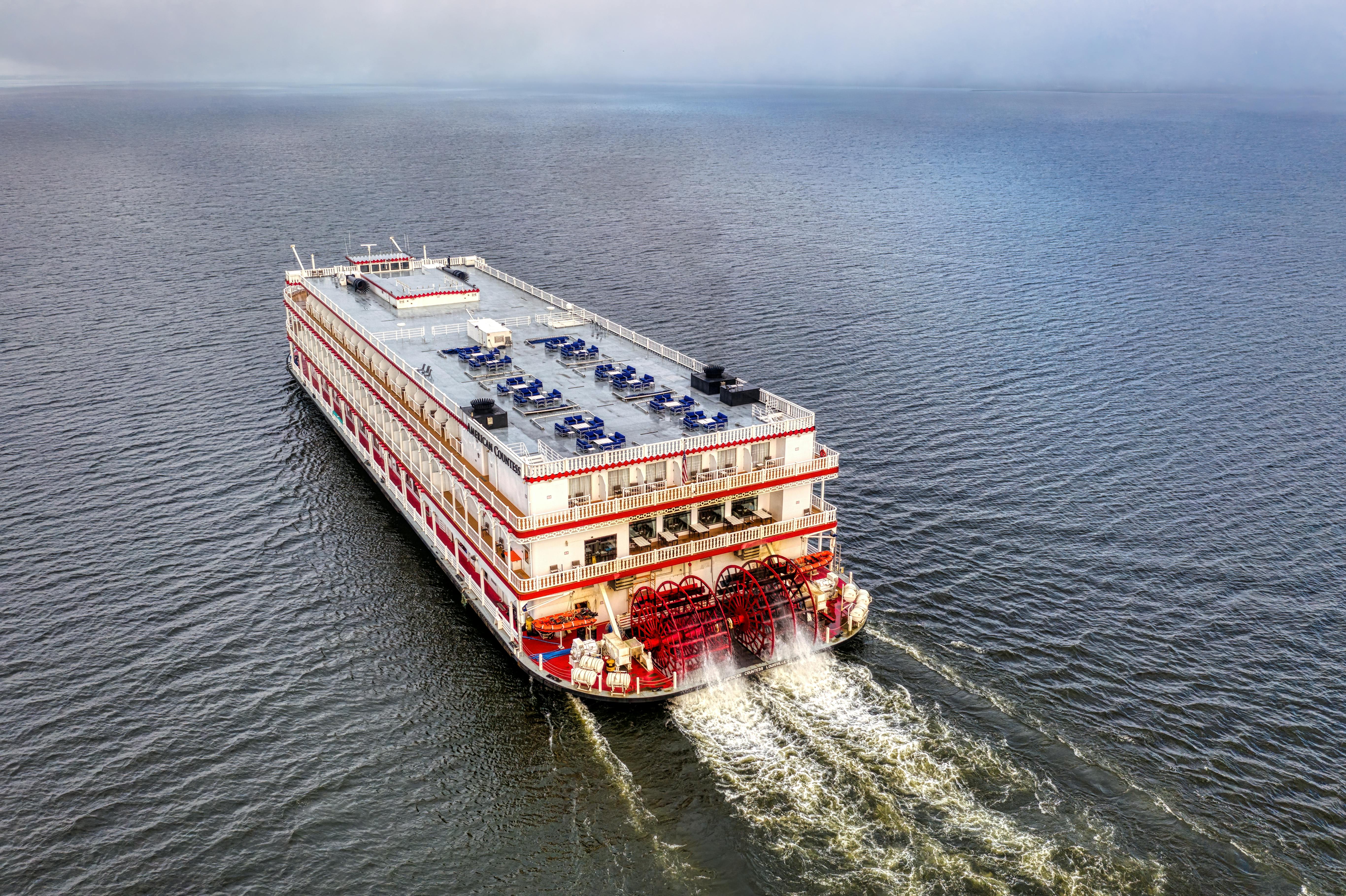 High-Angle Shot of a Ferry on the Ocean · Free Stock Photo