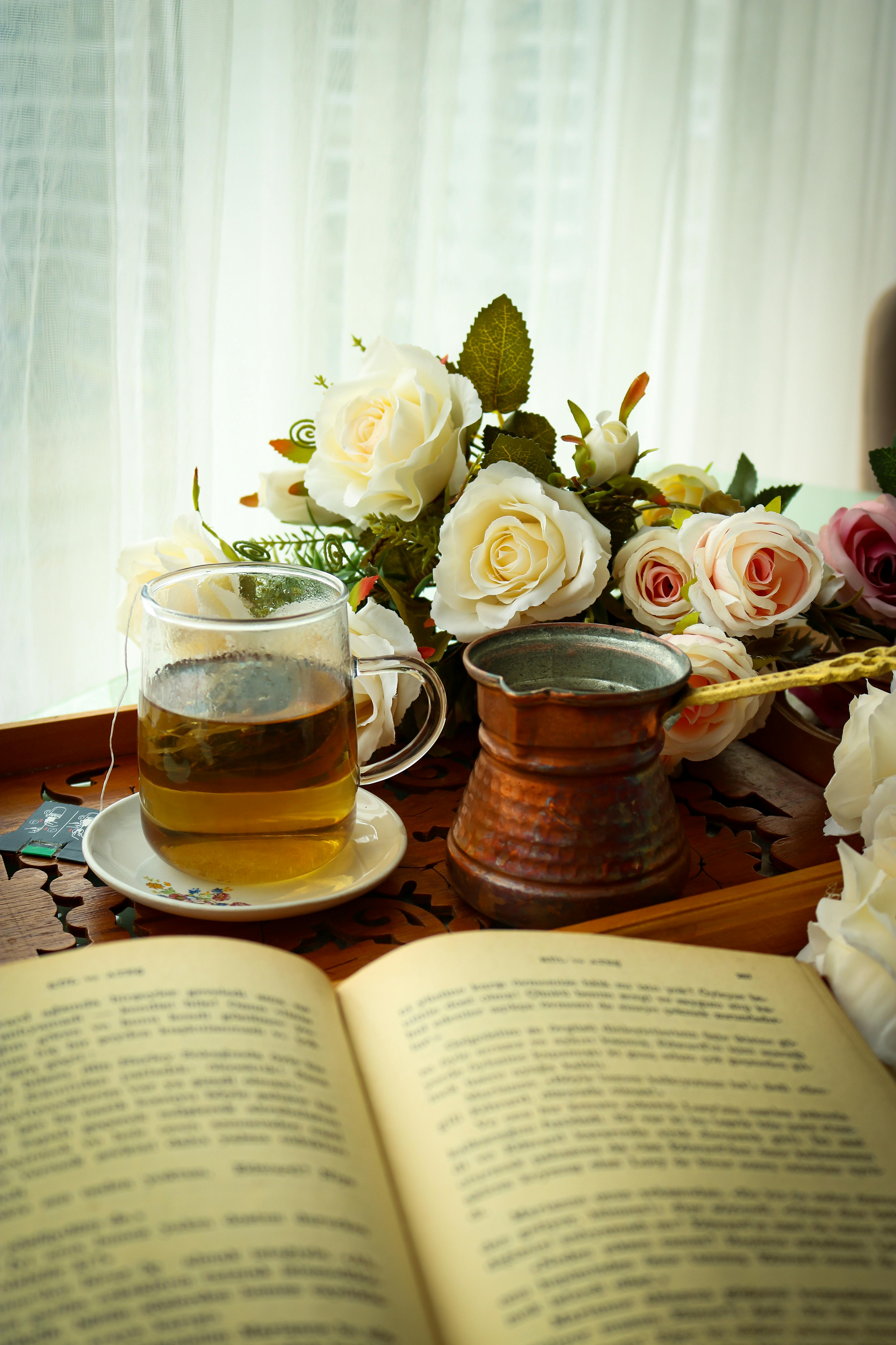 Book and Tea on Table · Free Stock Photo