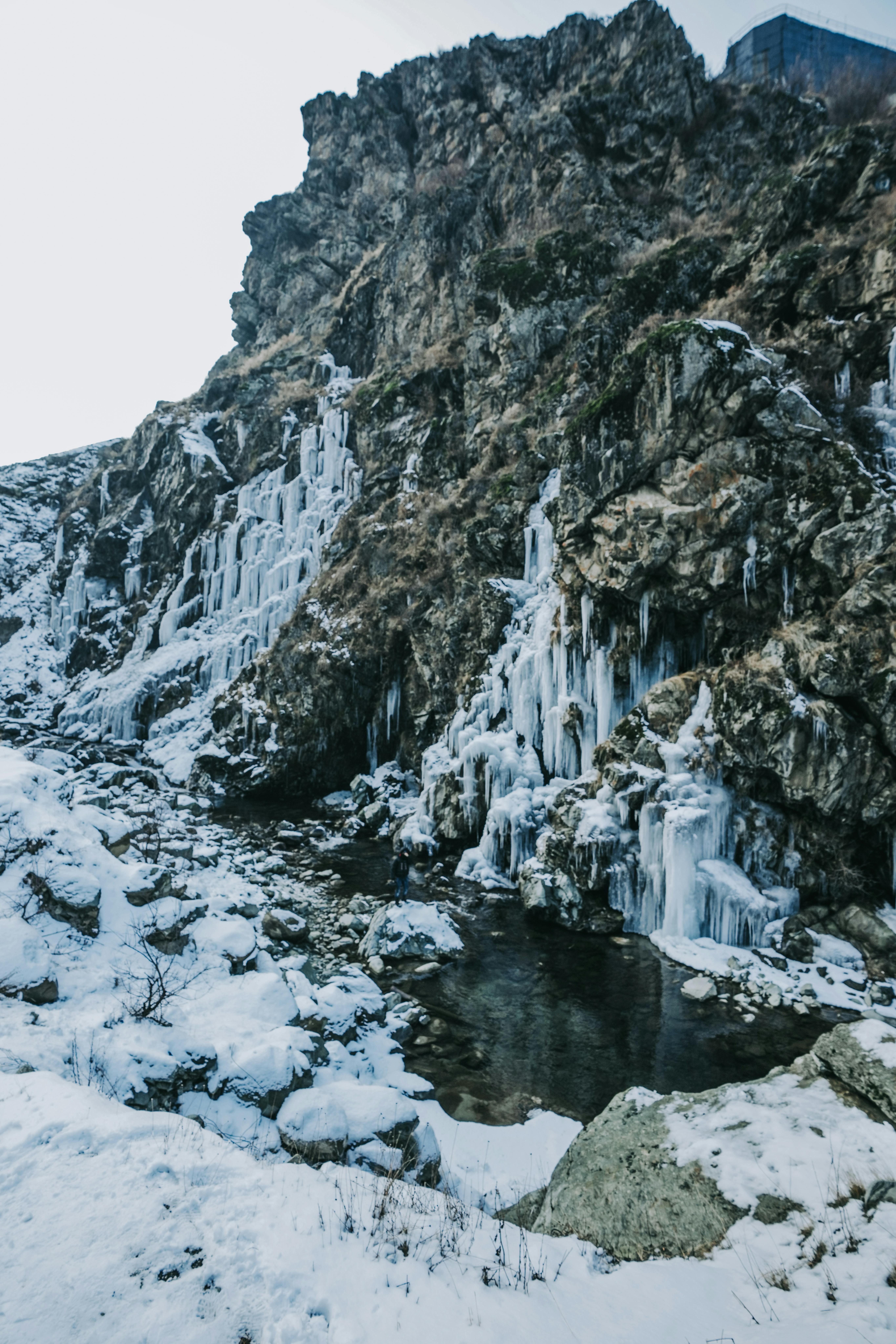 Rock in Snow in Winter · Free Stock Photo