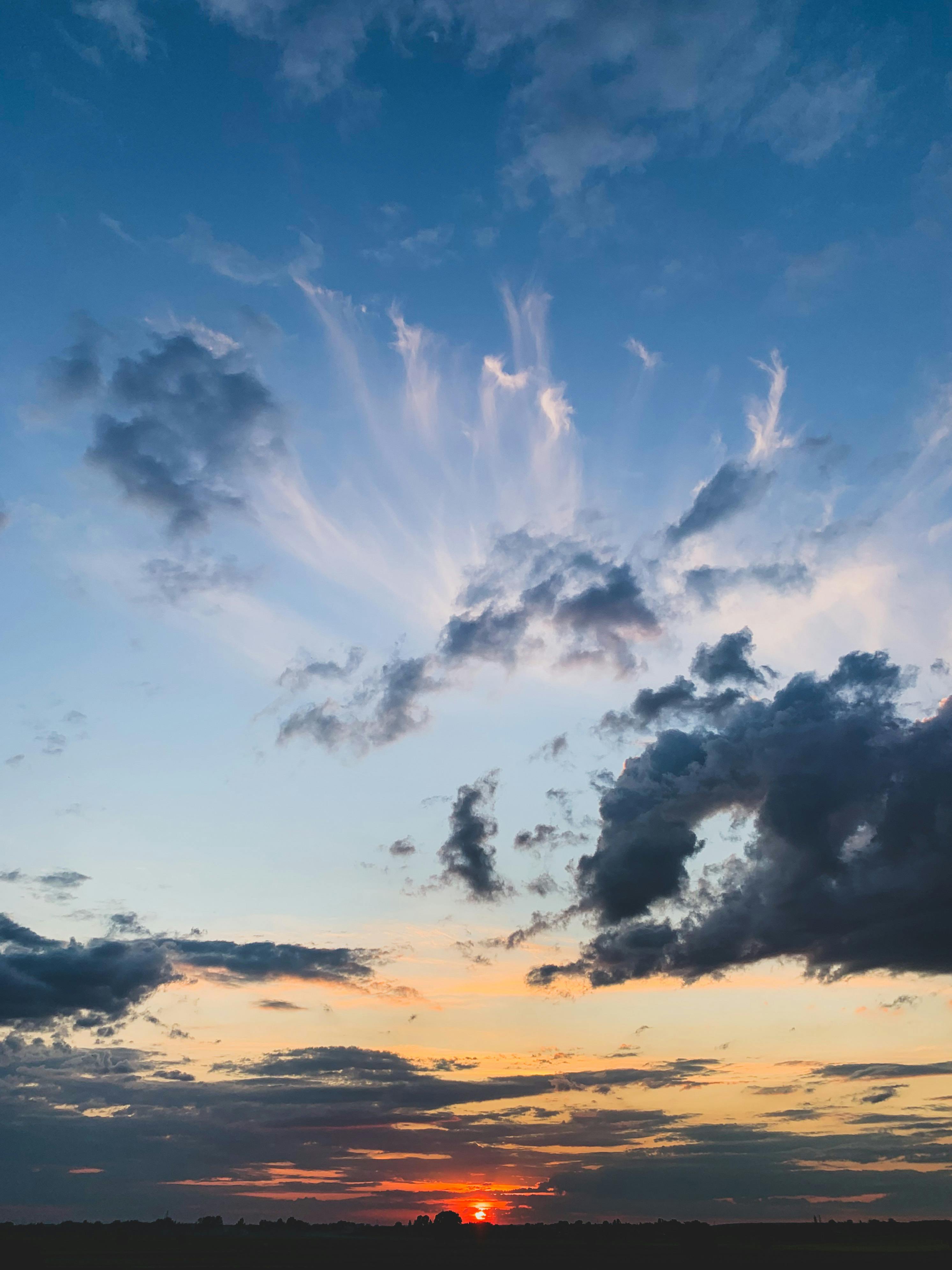 Gray and White Clouds Under Blue Sky · Free Stock Photo